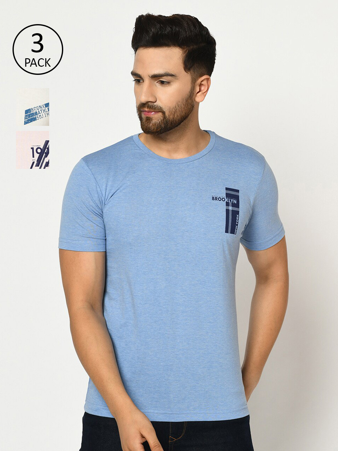 Buy Duke Men Pack Of 3 T Shirts - Tshirts for Men 14990092 | Myntra