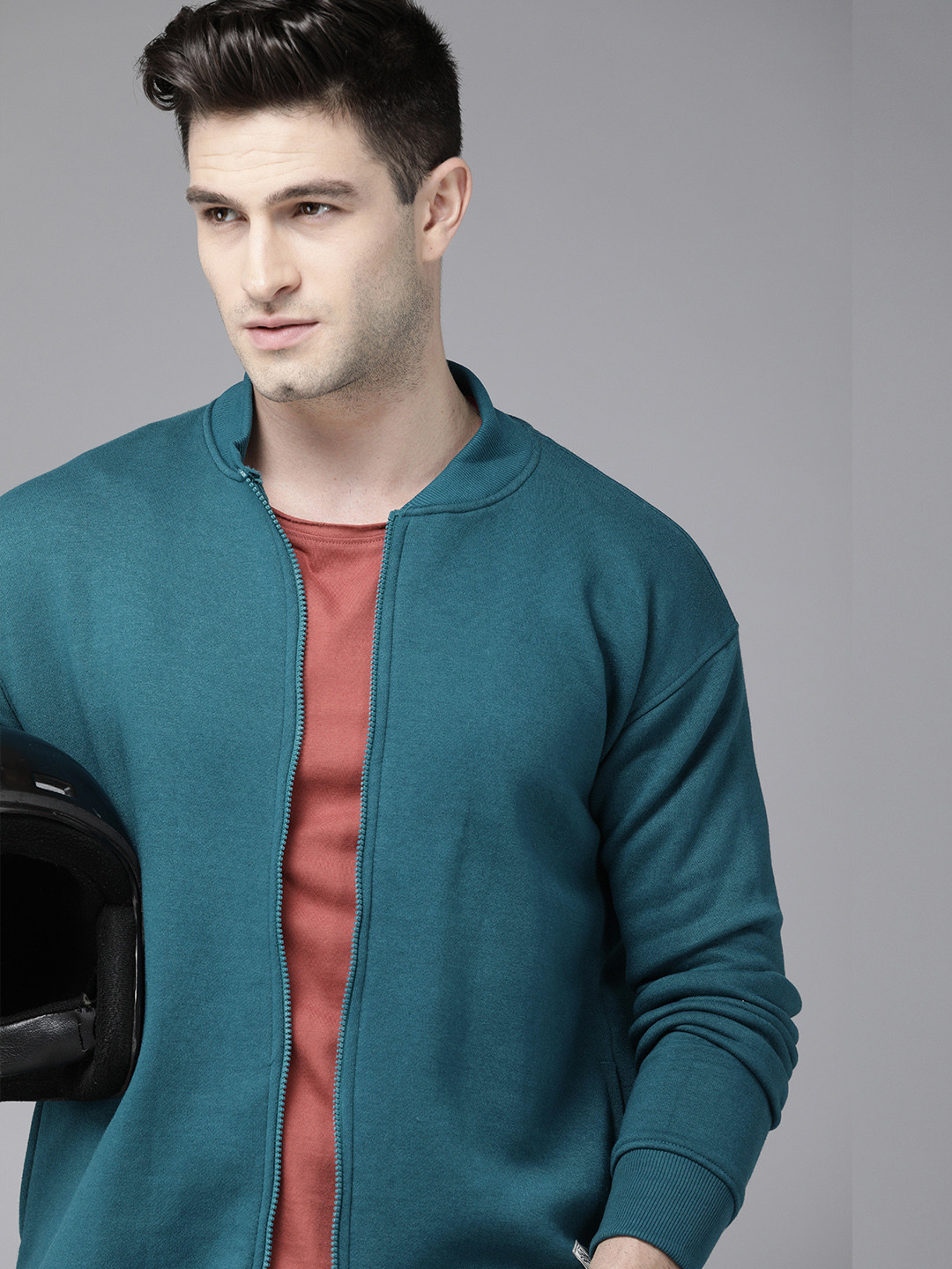Buy Roadster Men Teal Sporty Jacket - Jackets for Men 14991678 | Myntra
