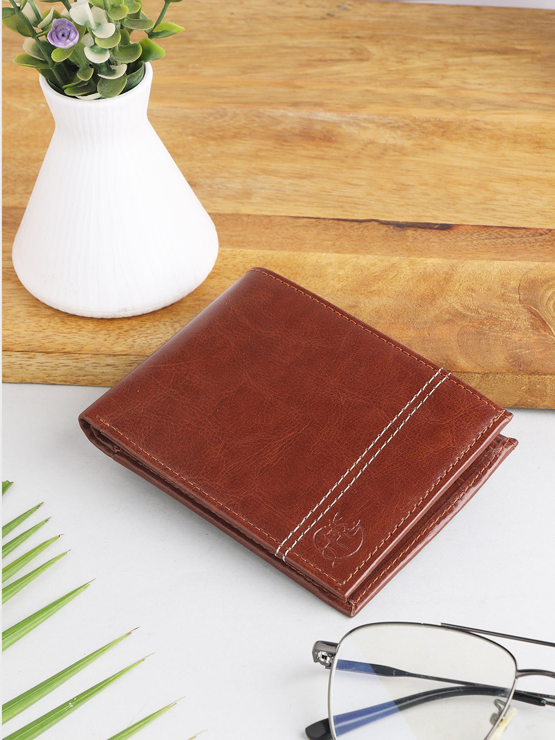 Buy ZEVORA Men Woven Design Leather Two Fold Wallet - Wallets for Men ...