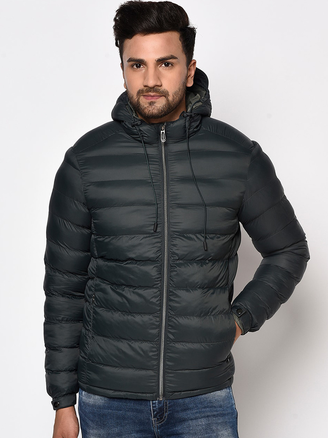 Buy METTLE Men Green Puffer Jacket - Jackets for Men 14999034 | Myntra