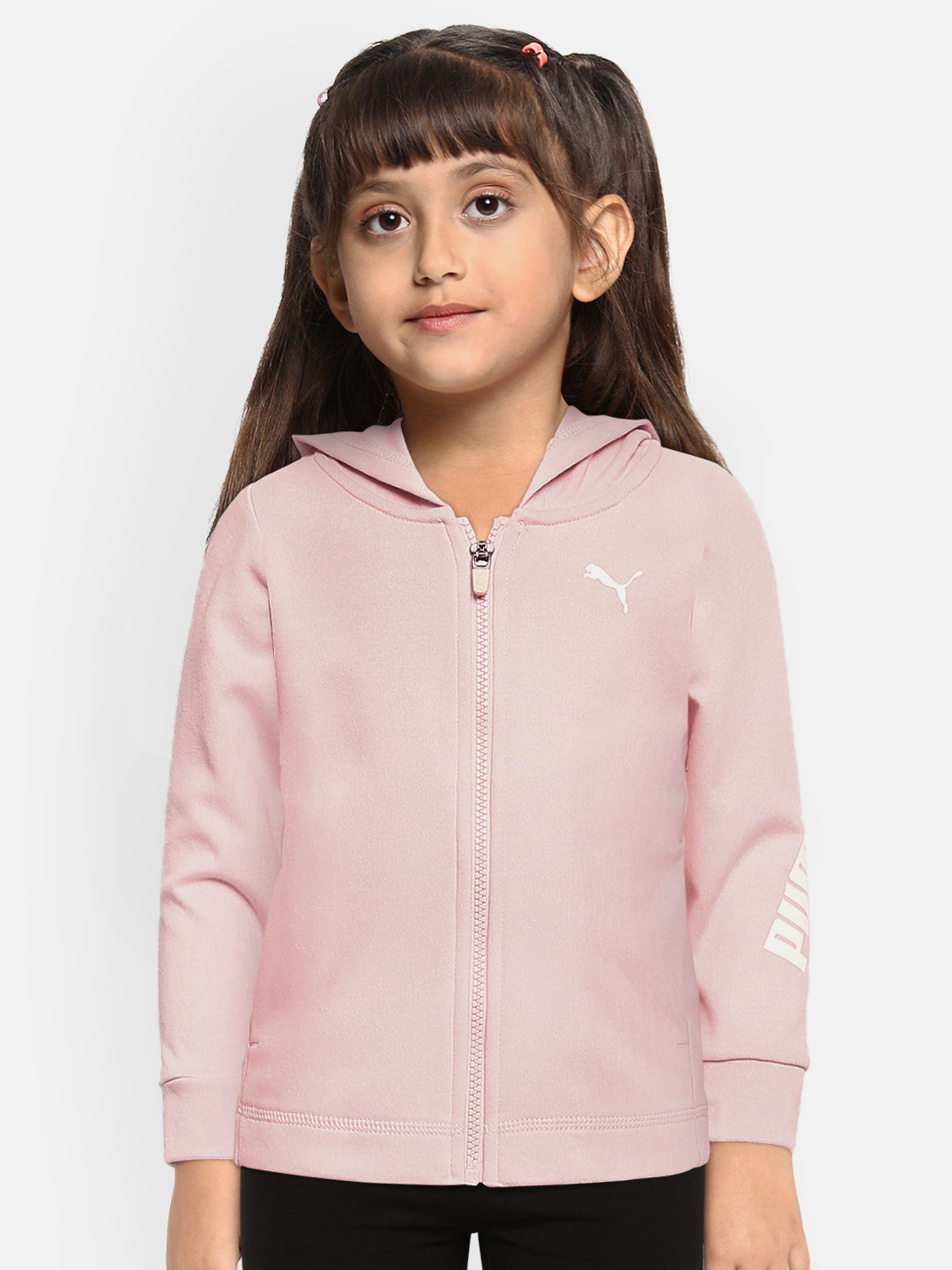 Buy Puma Girls Pink Hooded Modern Sports Full Zip DryCell Sweatshirt ...