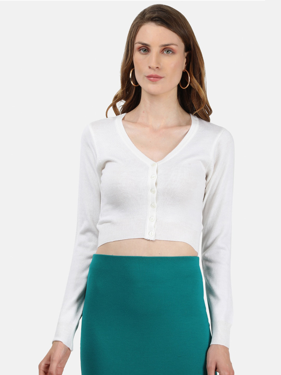 Buy Monte Carlo White Fitted Crop Top - Tops for Women 14999906 | Myntra