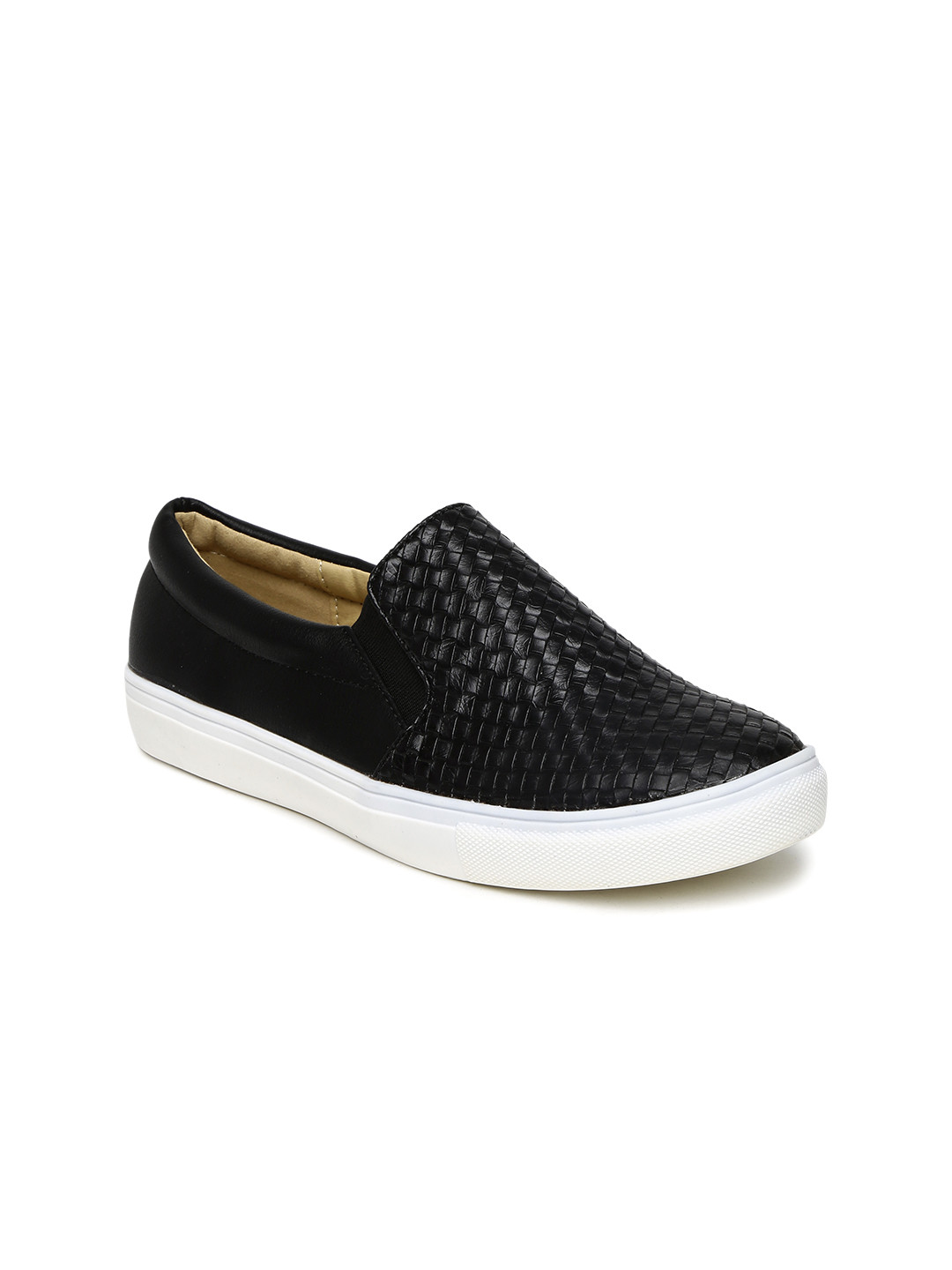Buy Addons Women Black Solid Sneakers - Casual Shoes for Women 1500547 ...