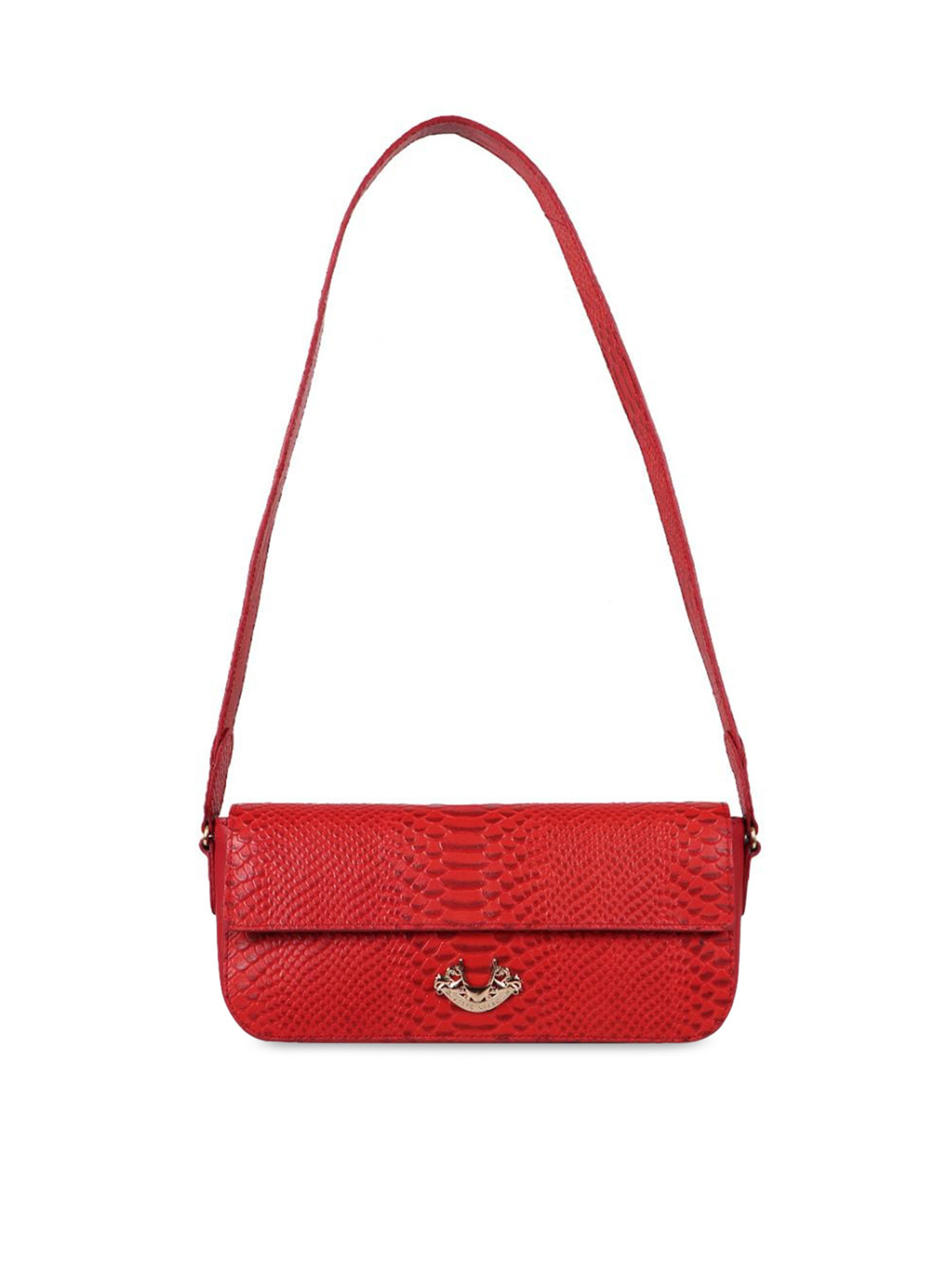 Buy Hidesign Women Red Leather Structured Sling Bag - Handbags for ...