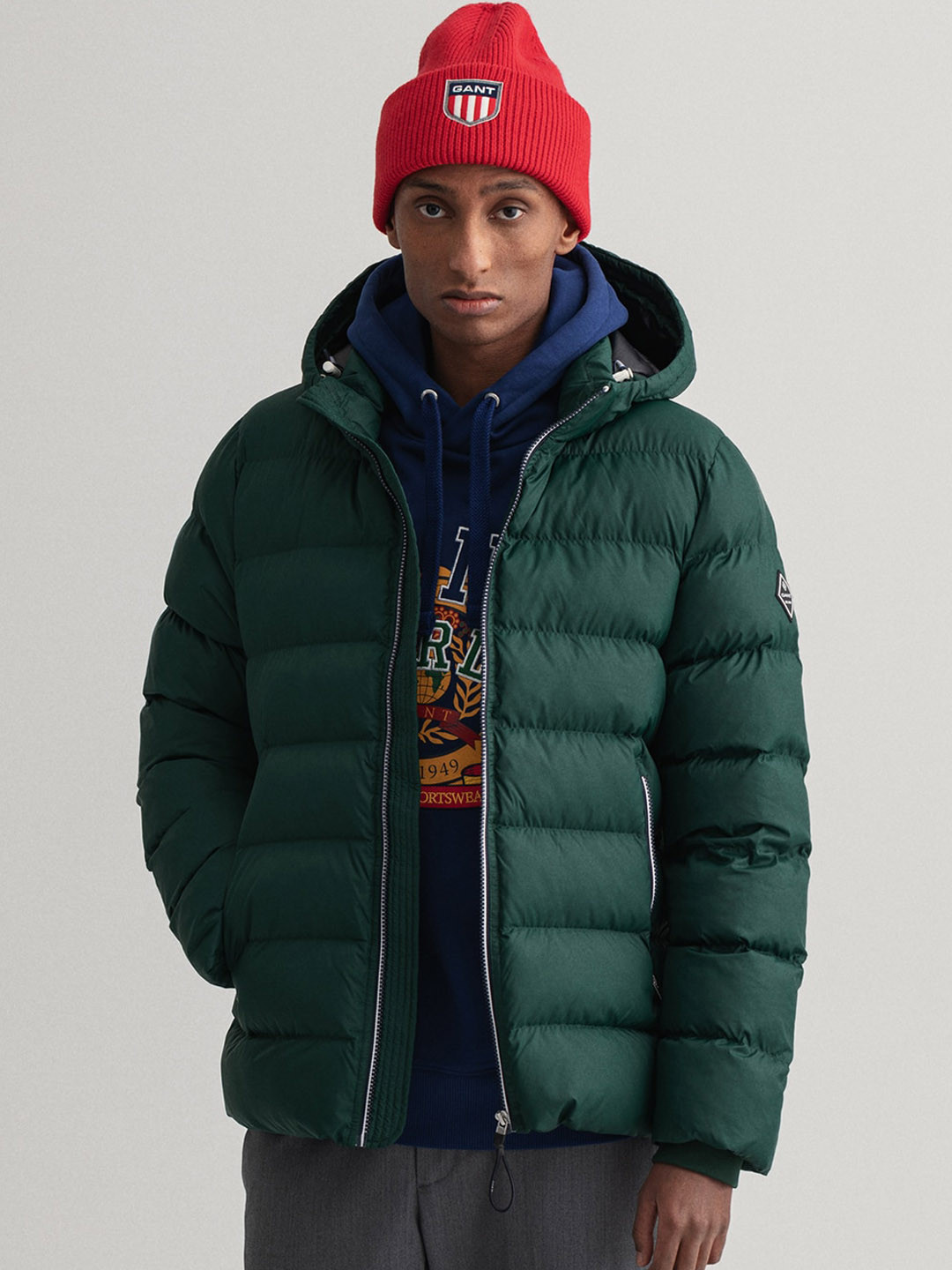Buy GANT Men Green Solid Puffer Jacket - Jackets for Men 15011364 | Myntra
