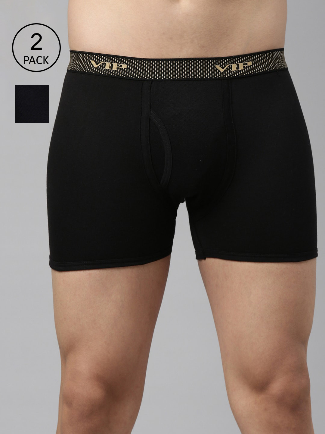 Buy VIP Men Pack Of 2 Assorted Pure Cotton Trunks FRESHT - Trunk for ...