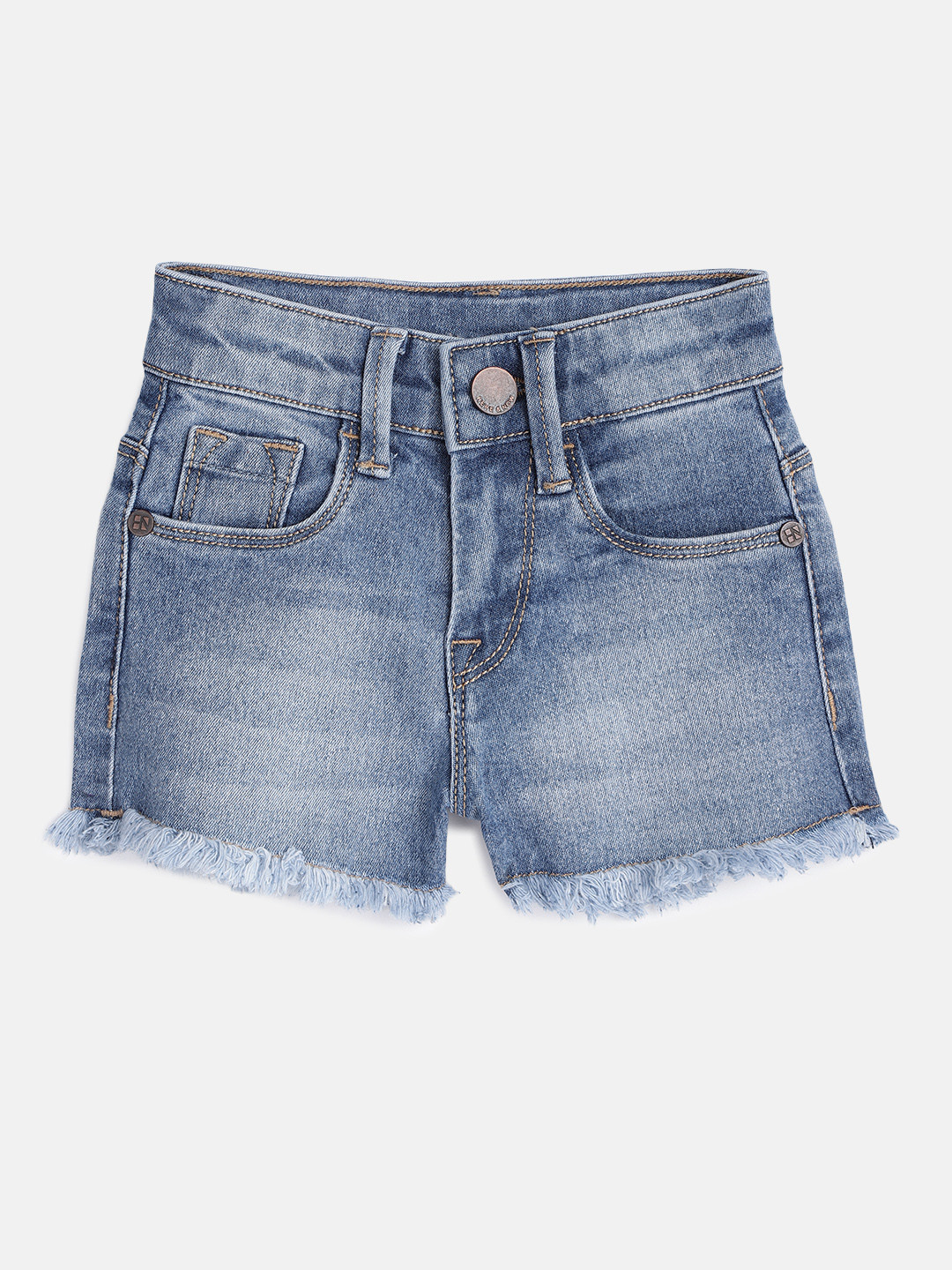 Buy HERE&NOW Girls Blue Denim Shorts - Shorts for Girls 15020276 | Myntra