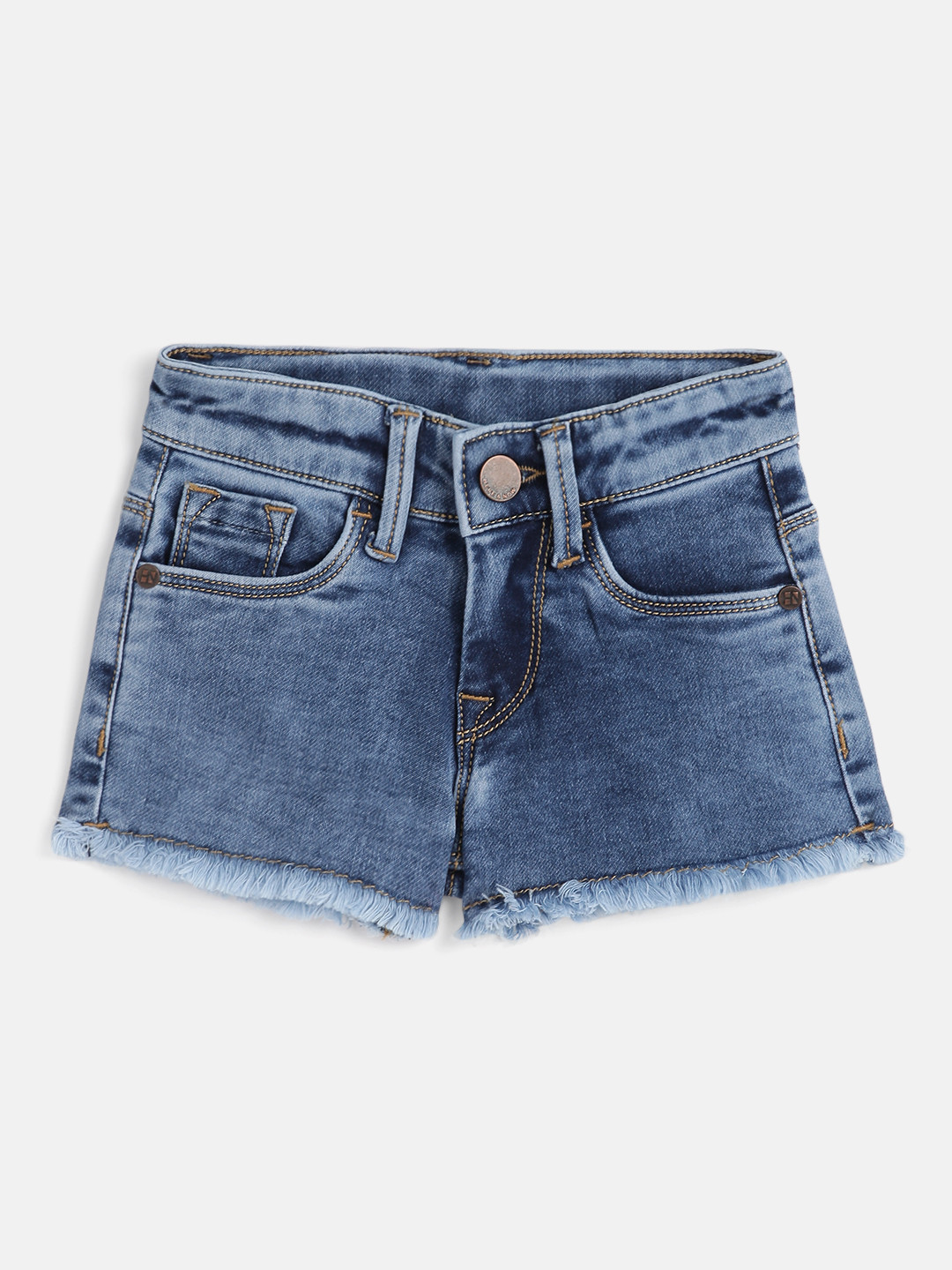 Buy HERE&NOW Girls Blue Denim Shorts - Shorts for Girls 15020278 | Myntra