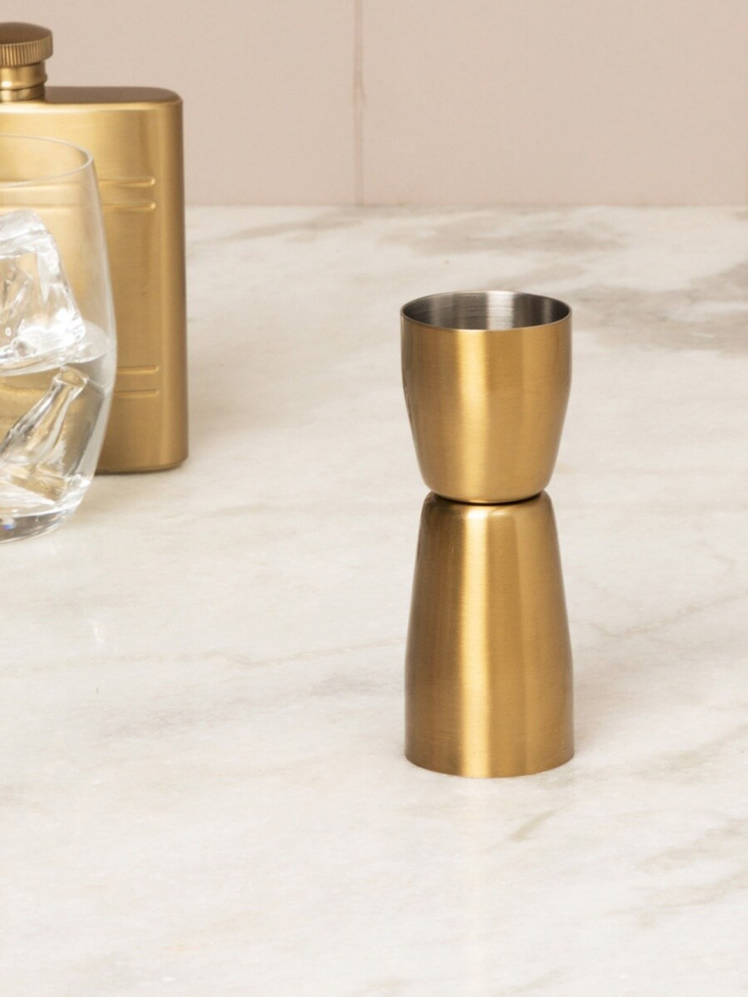 Buy Home Centre Gold Unisex Stainless Steel Jigger - Peg Measure for ...