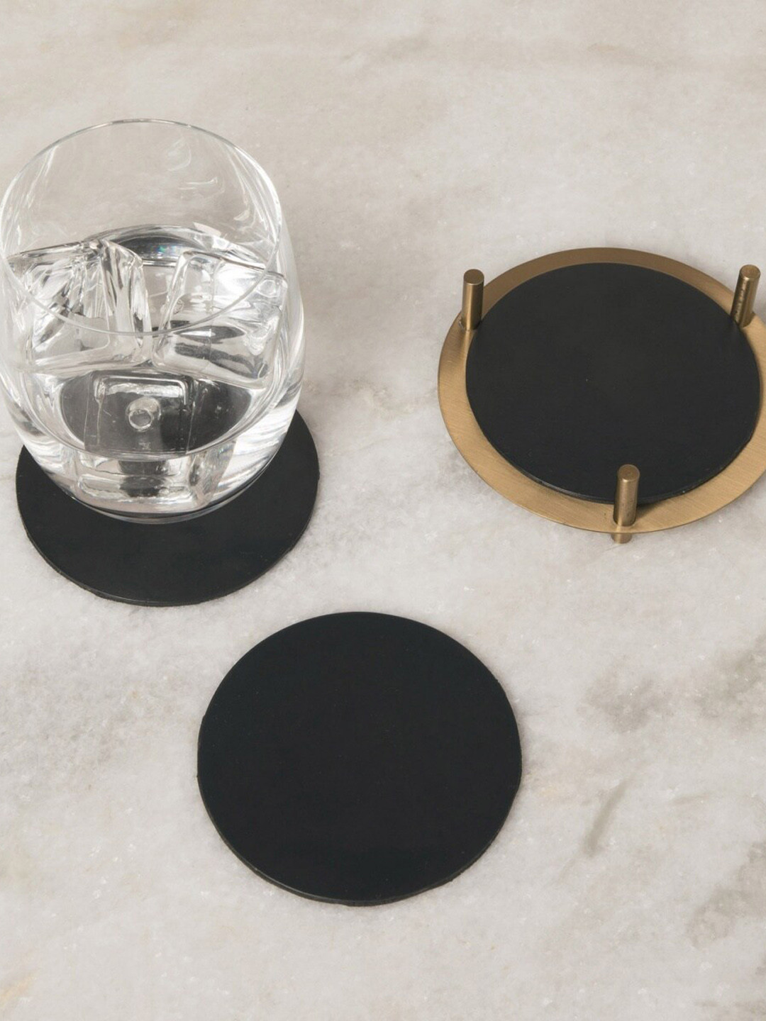 Buy Home Centre Gold Toned Solid Stainless Steel Coaster With Stand ...