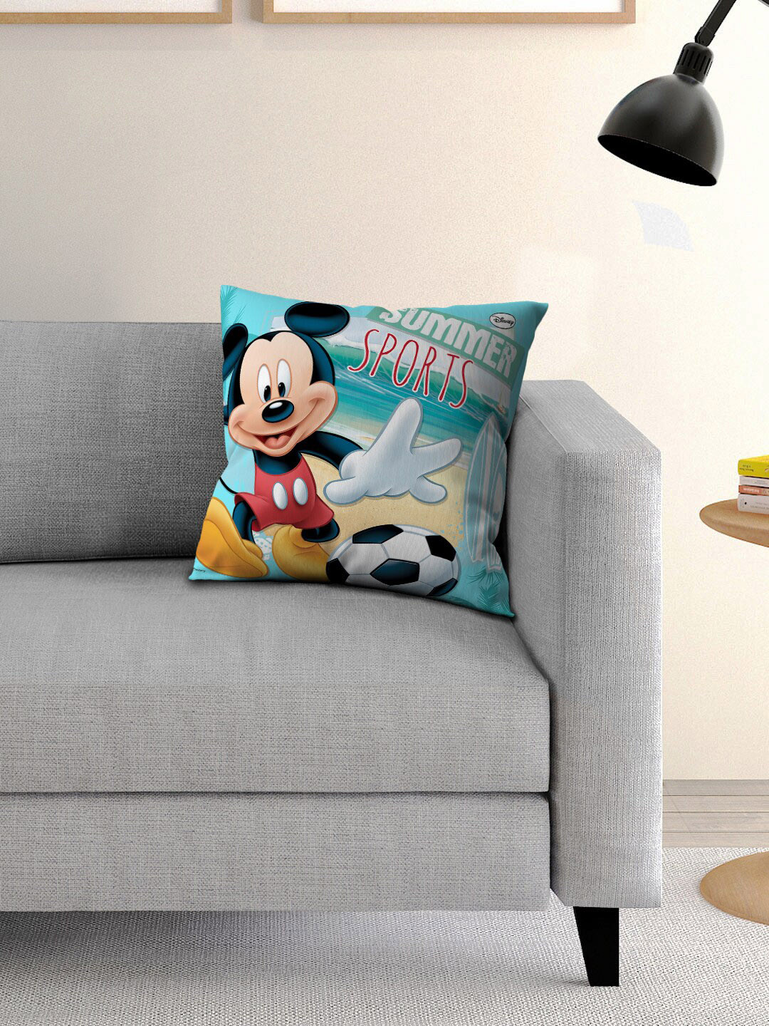Buy Disney Kids Blue & Red Mickey Printed Filled Square Cushion With ...