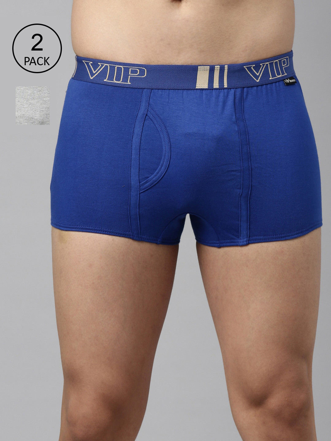 Buy VIP Men Pack Of 2 Assorted Pure Cotton Trunks BRANDOP1_110 - Trunk ...