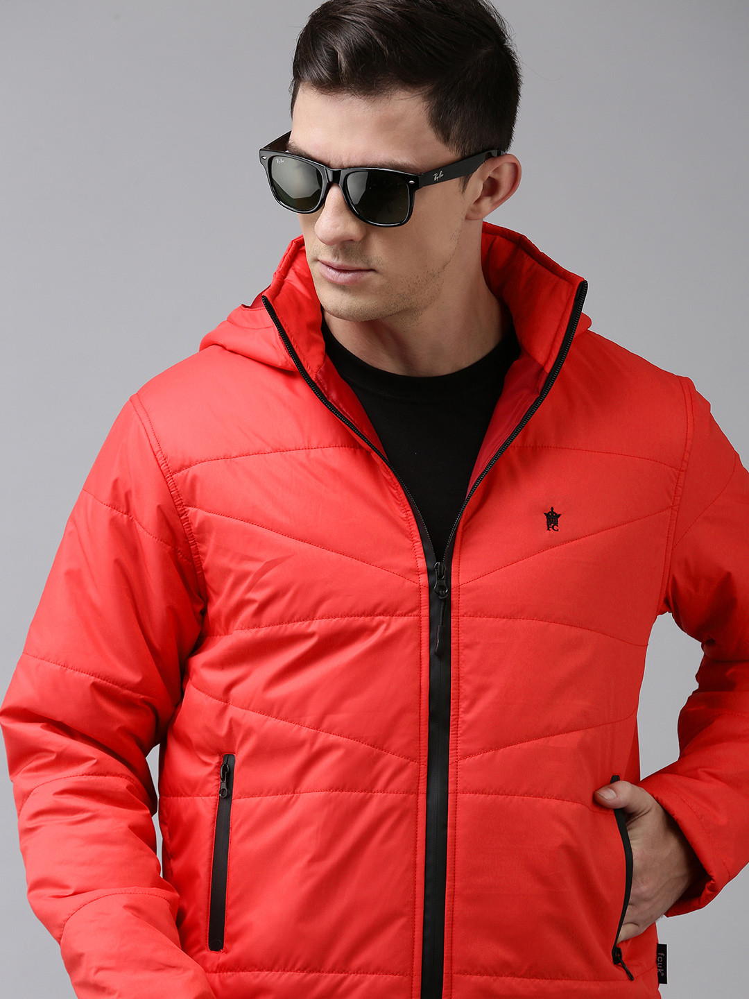 Buy French Connection Men Red Quilted Jacket - Jackets for Men 15032536 ...
