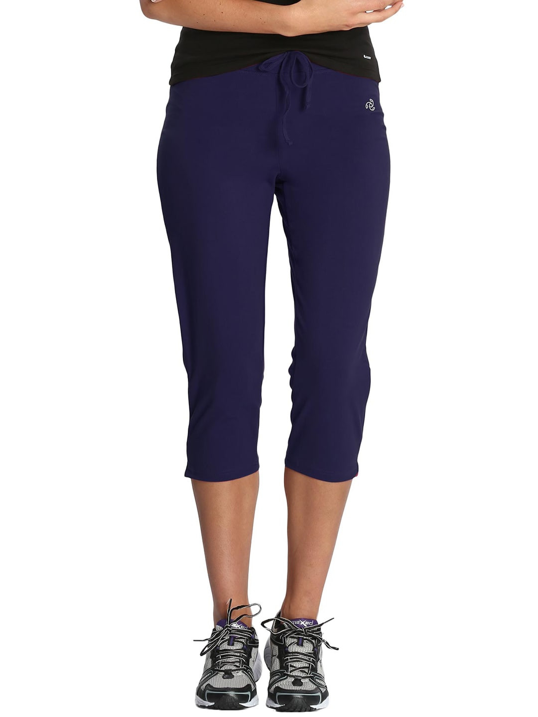 Buy Jockey Women Navy Blue Solid Regular Fit Capris 1300 - Capris for ...