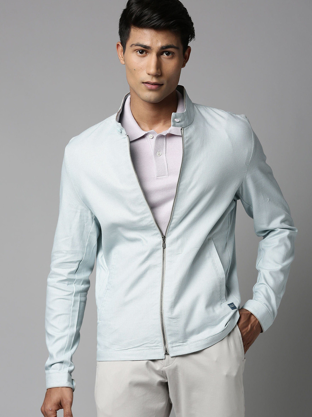 Buy RARE RABBIT Men Blue Lightweight Bomber Jacket - Jackets for Men ...