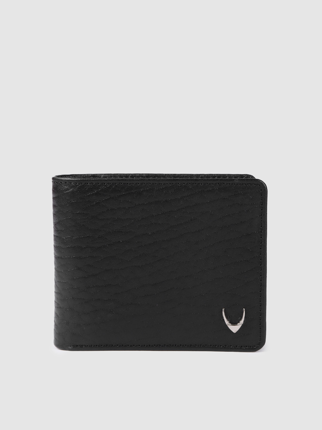 Buy Hidesign Men Black Textured Leather Two Fold Wallet - Wallets for ...