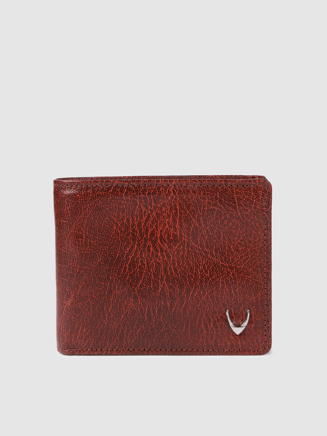 Buy Hidesign Men Red Self Design Leather Two Fold Wallet - Wallets for ...