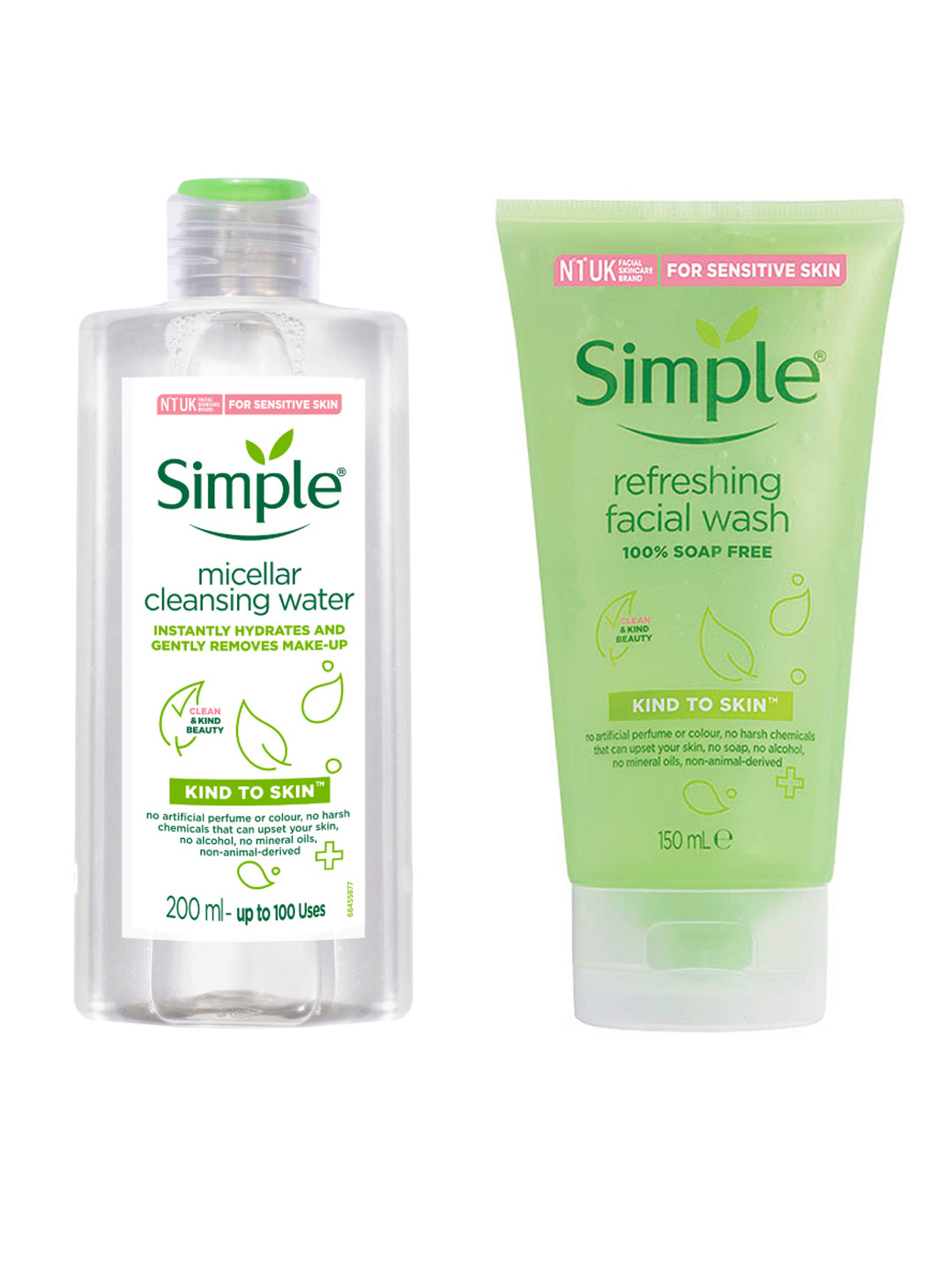 Buy Simple Kind To Skin Set Of Refreshing Facial Wash & Micellar ...