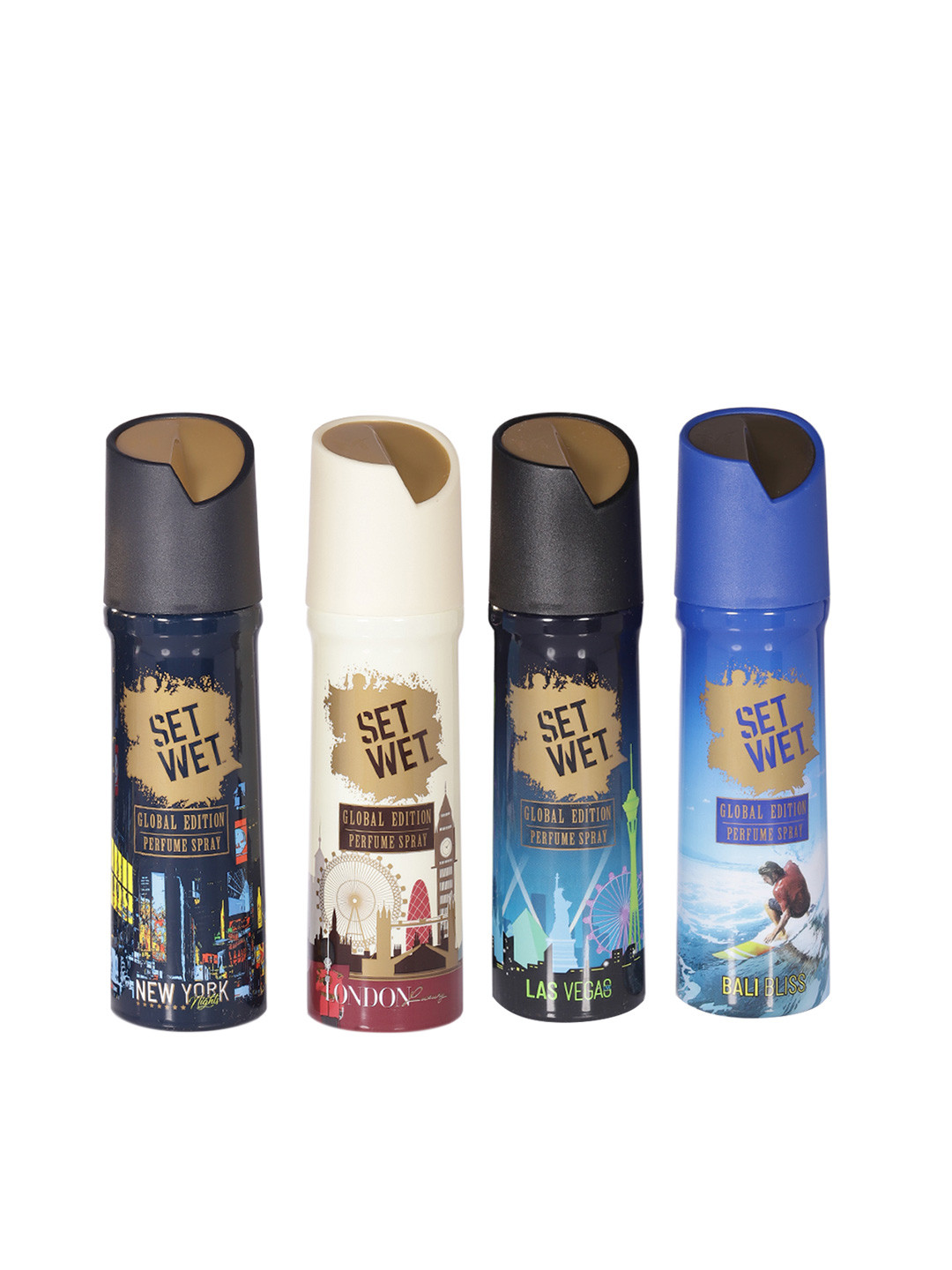 Buy Set Wet Men Set Of 4 Perfume Sprays Las Vegas Bali Bliss New York ...