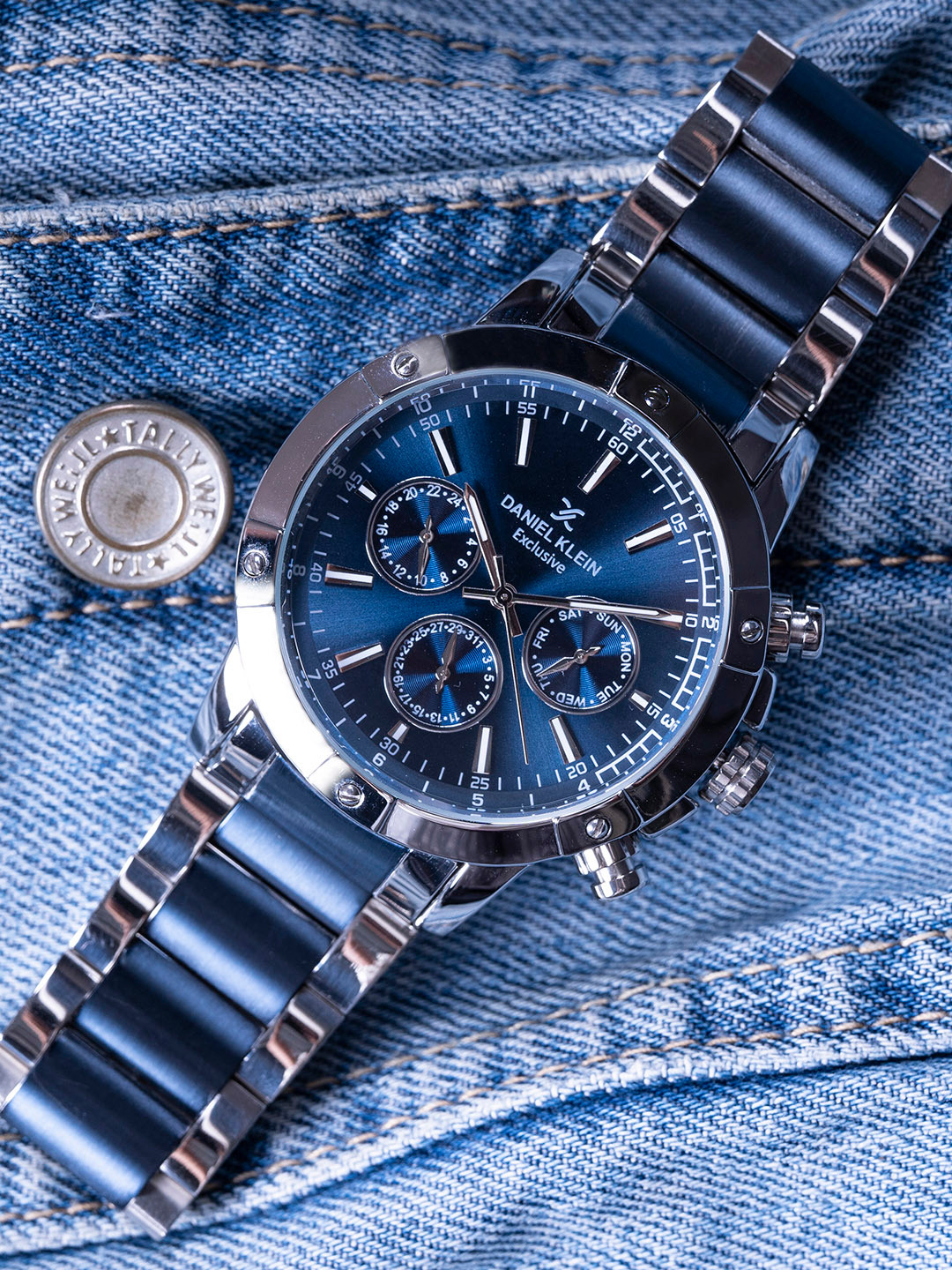 Buy Daniel Klein Exclusive Men Navy Dial Watch DK10927 3 - Watches for ...