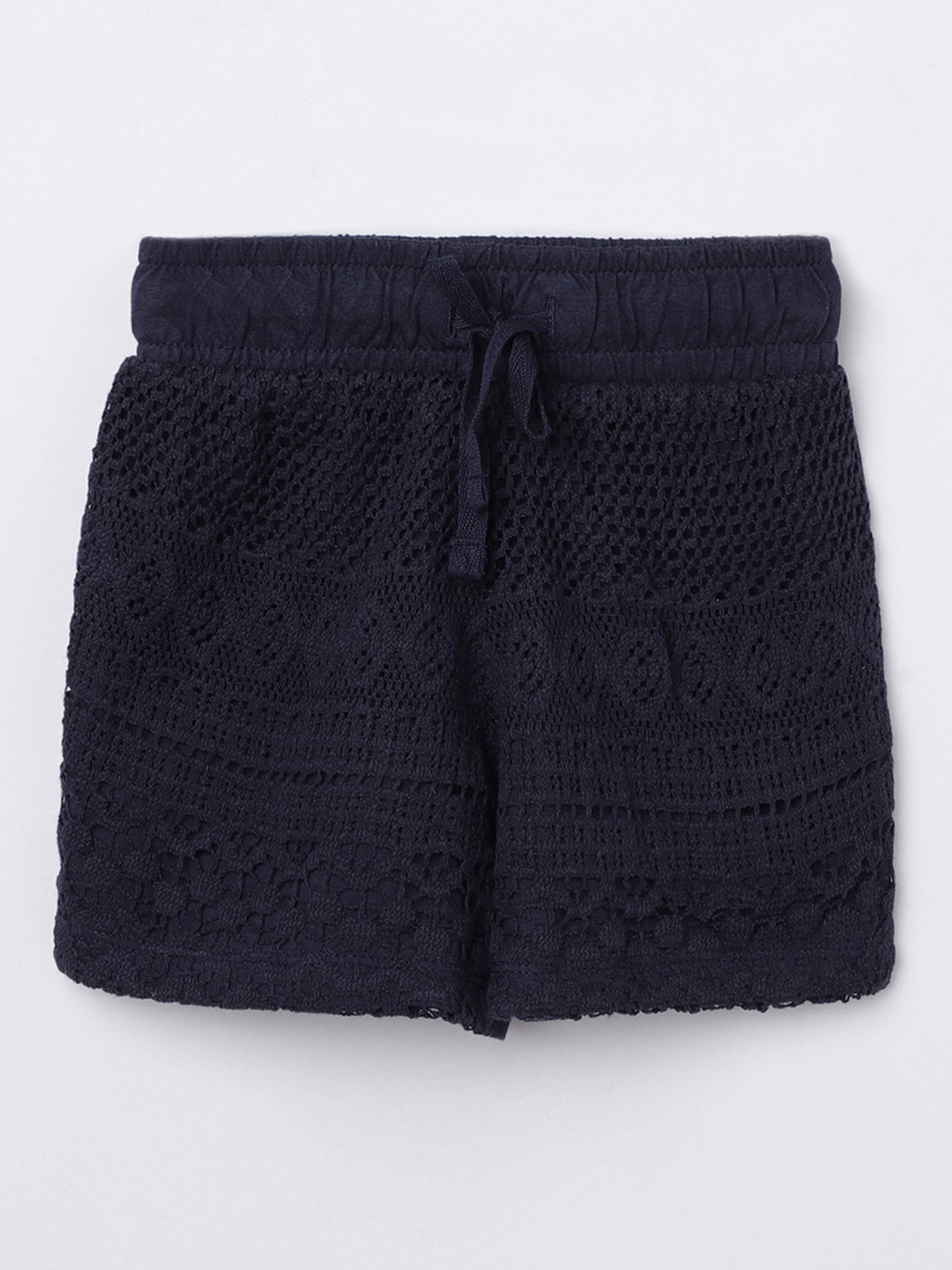Buy Max Girls Navy Blue Lace Regular Shorts - Shorts for Girls 15078326 ...