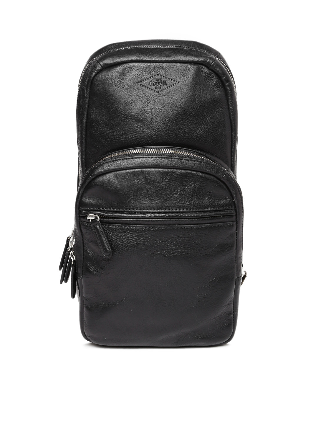 Buy Fossil Men Black Mick Cowhide Leather Backpack - Backpacks for Men ...