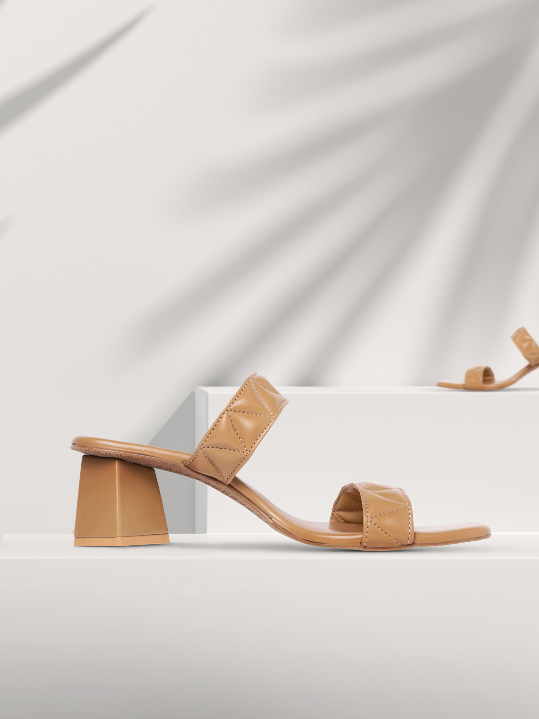 Buy Mast & Harbour Beige Quilted Block Heels - Heels for Women 15088408 ...