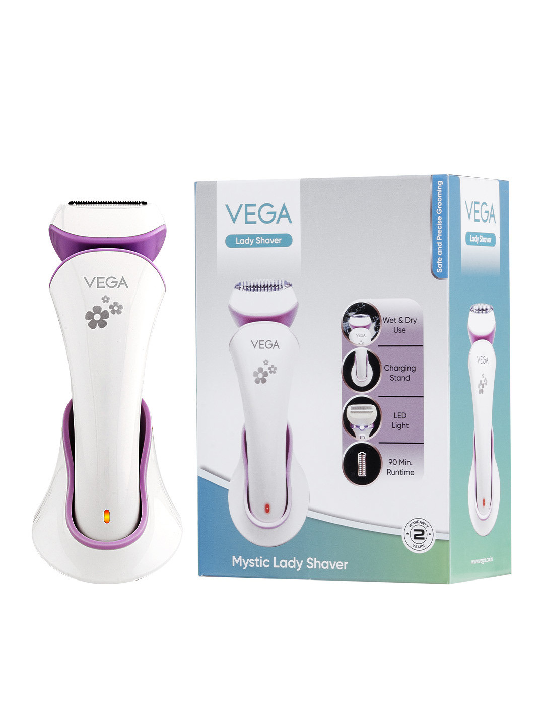 Buy VEGA Women Mystic Lady Shaver Quick Charge With 90 Mins Runtime ...
