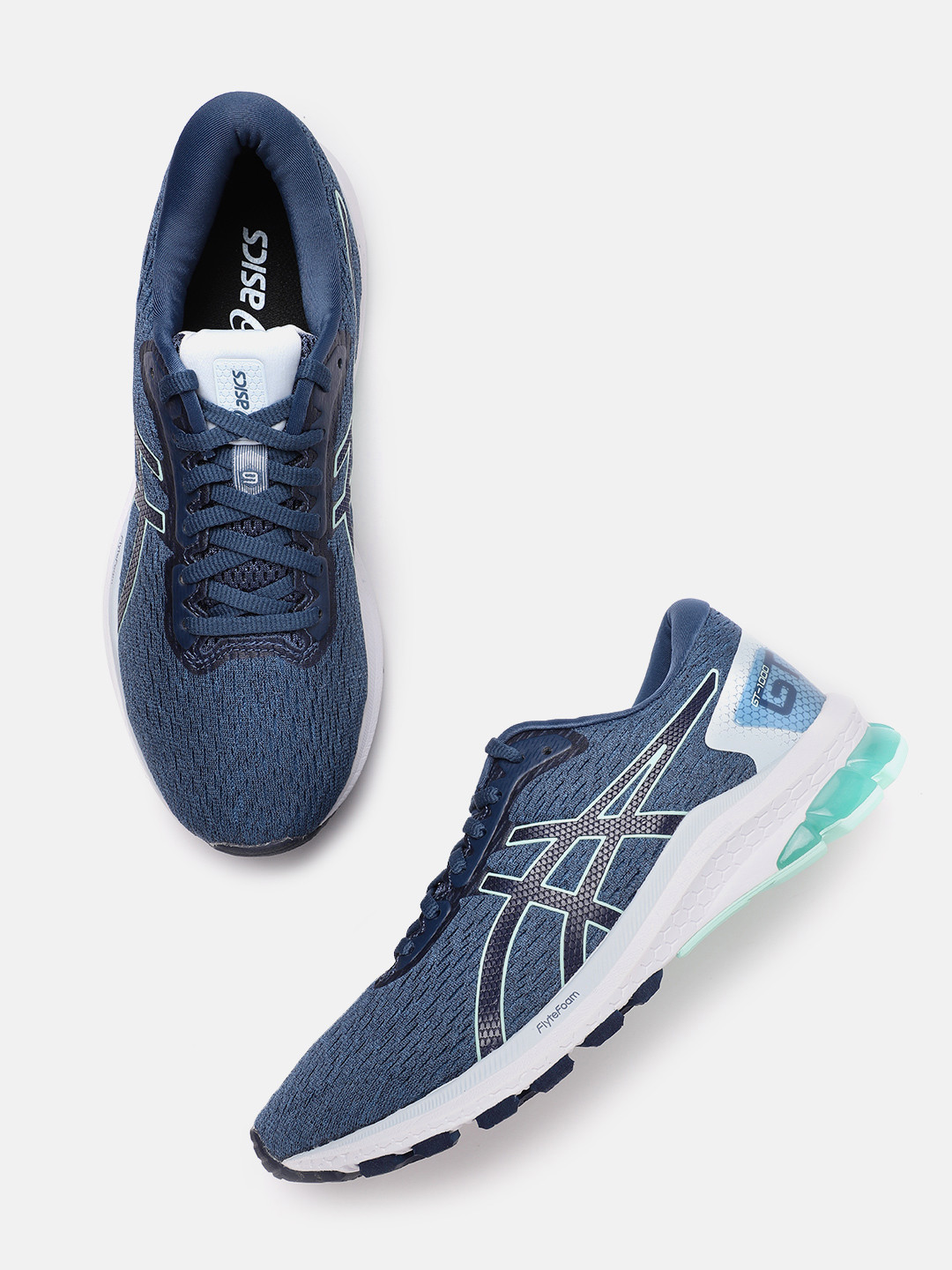 Buy ASICS Women Navy Blue GT 1000 9 Woven Design Running Shoes - Sports ...