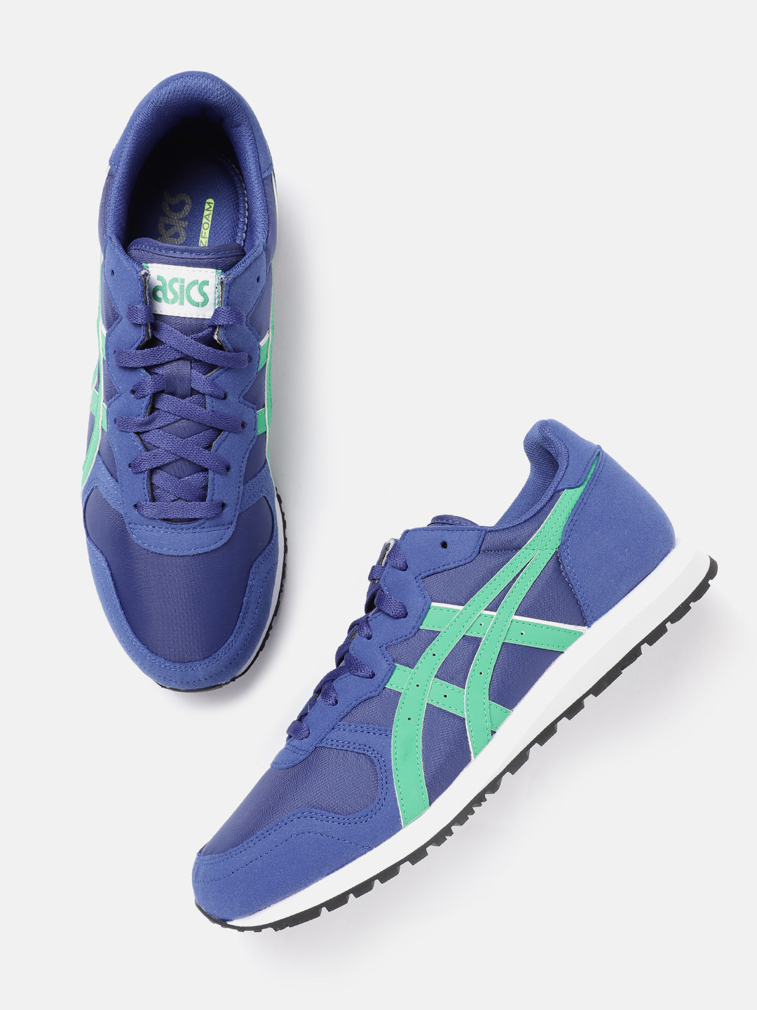 Buy ASICS Men Blue & Green OC Runner Sneakers - Casual Shoes for Men ...