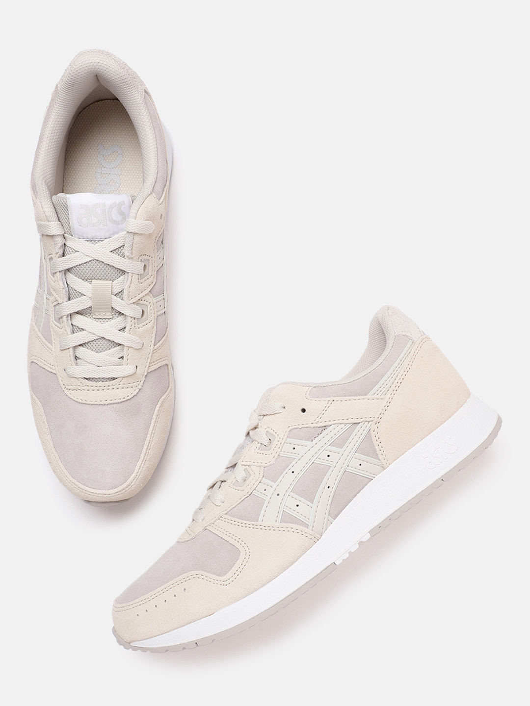 Buy ASICS Men Beige & Grey Lyte Classic Sneakers - Casual Shoes for Men ...
