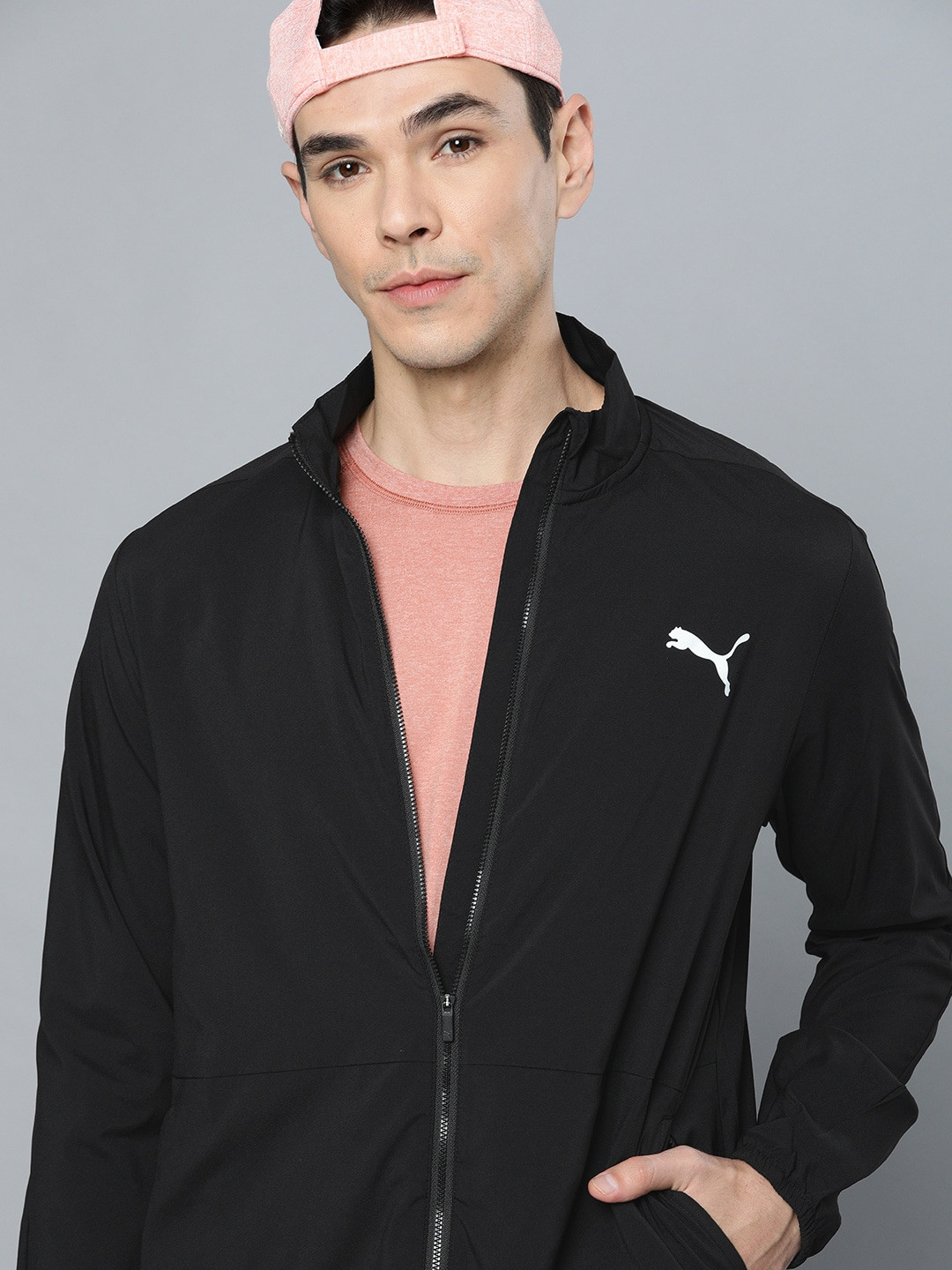 Buy Puma Men Black Favourite DryCELL Woven Running Jacket - Jackets for ...
