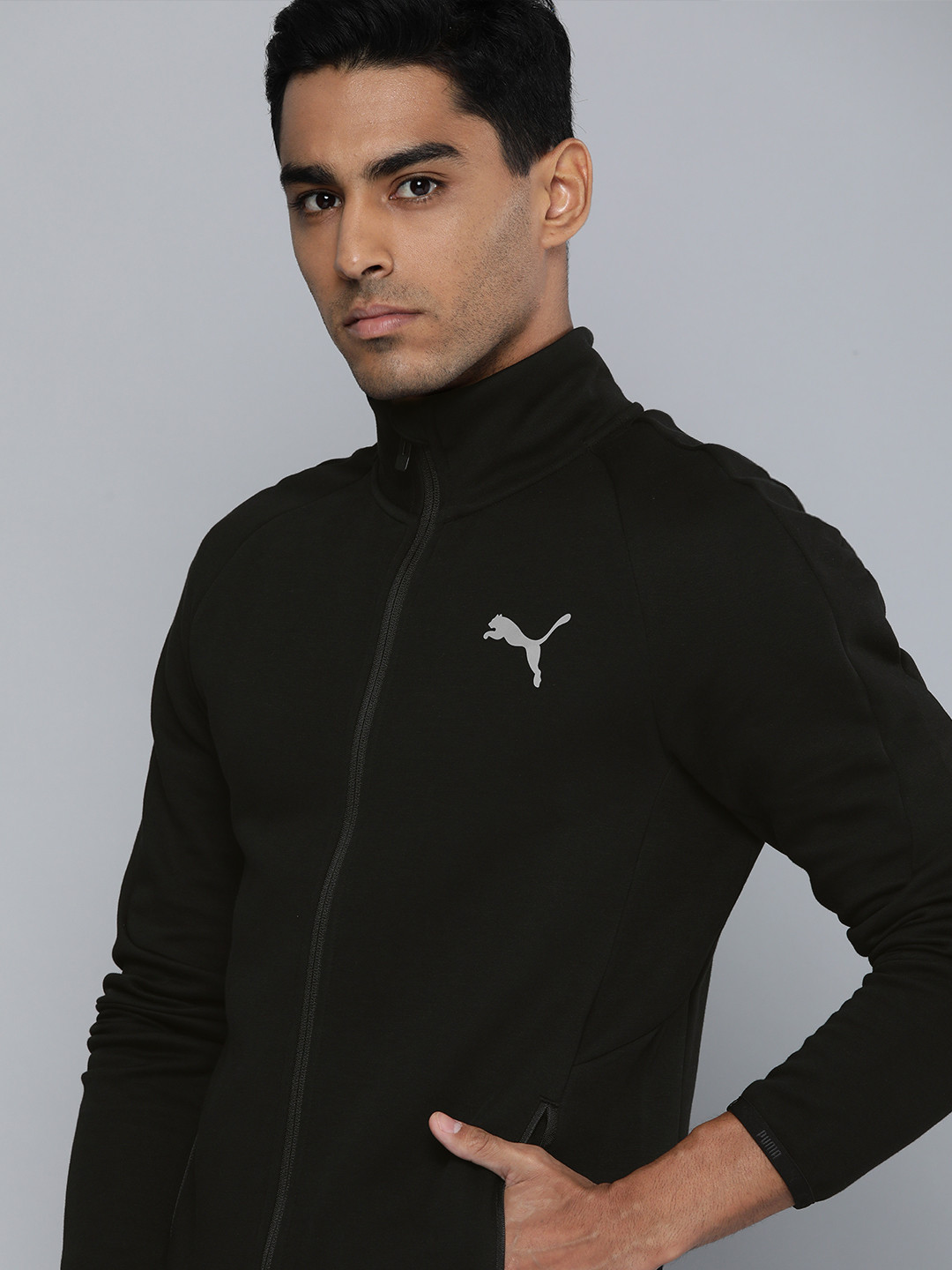 Buy Puma Men Slim Fit Evostripe DryCELL Track Jacket - Jackets for Men ...