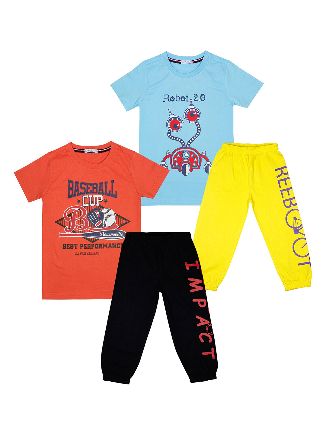 Buy Luke & Lilly Boys Pack Of 2 Printed T Shirt With Pyjamas - Clothing ...