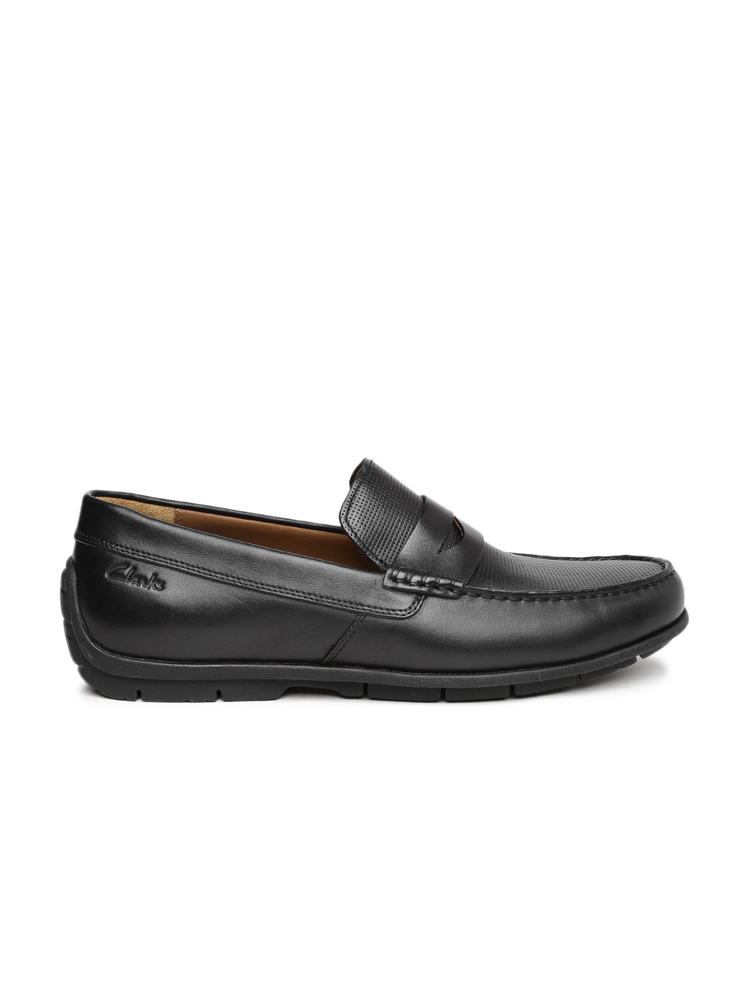 Buy Clarks Men Black Verado Step Leather Driving Shoes - Casual Shoes ...