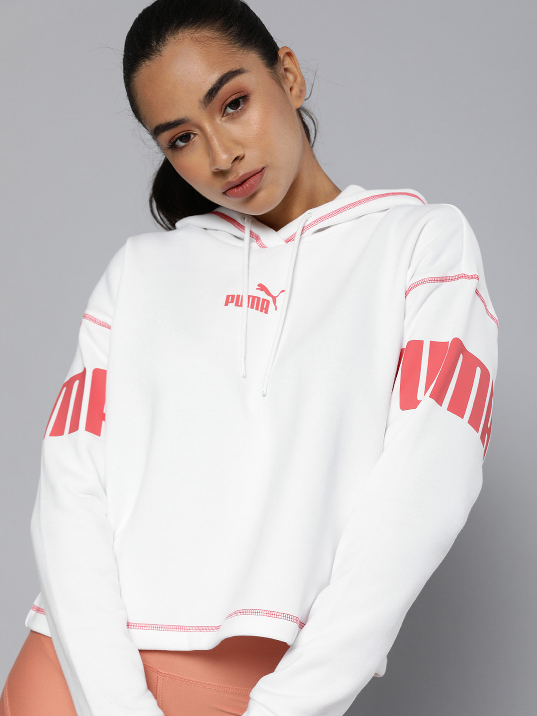 Buy Puma Women Printed Power Relaxed Fit Hooded Sweatshirt ...