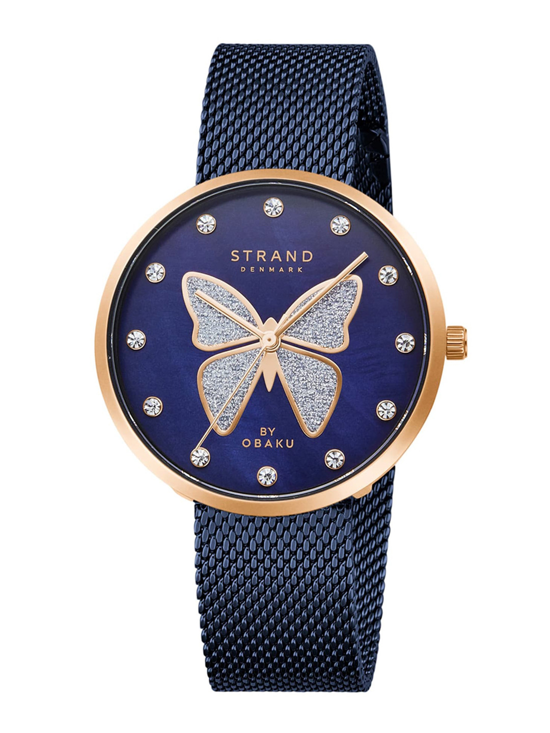 Buy STRAND BY OBAKU Women Blue Embellished Dial & Blue Straps Analogue ...