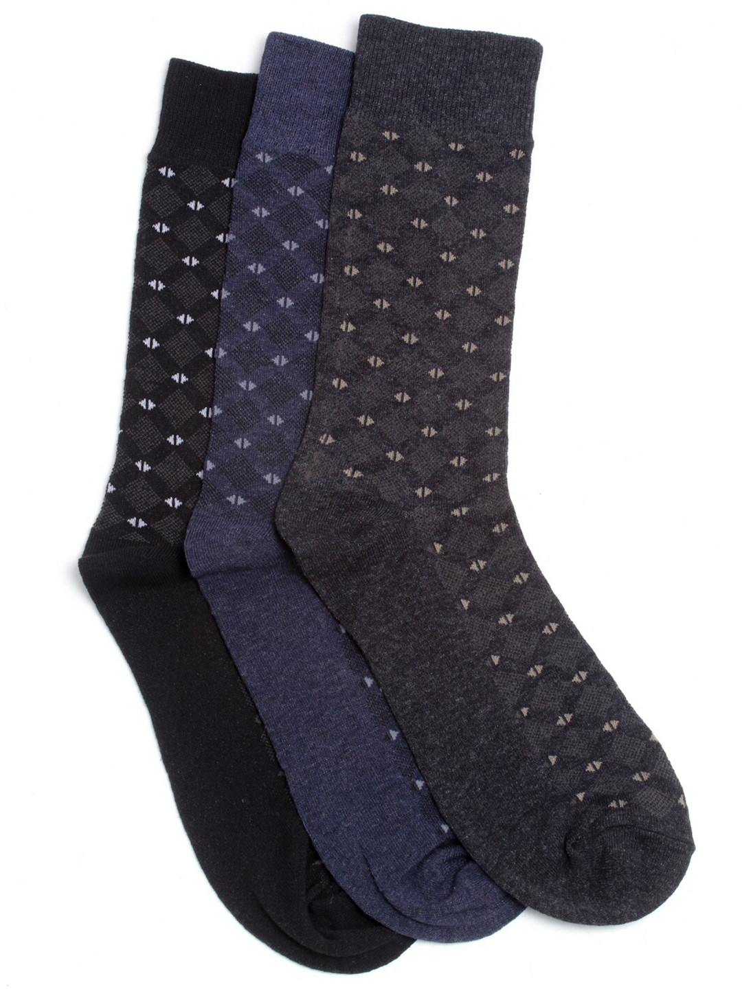 Buy Alvaro Castagnino Men Pack Of 3 Assorted Above Ankle Length Socks ...