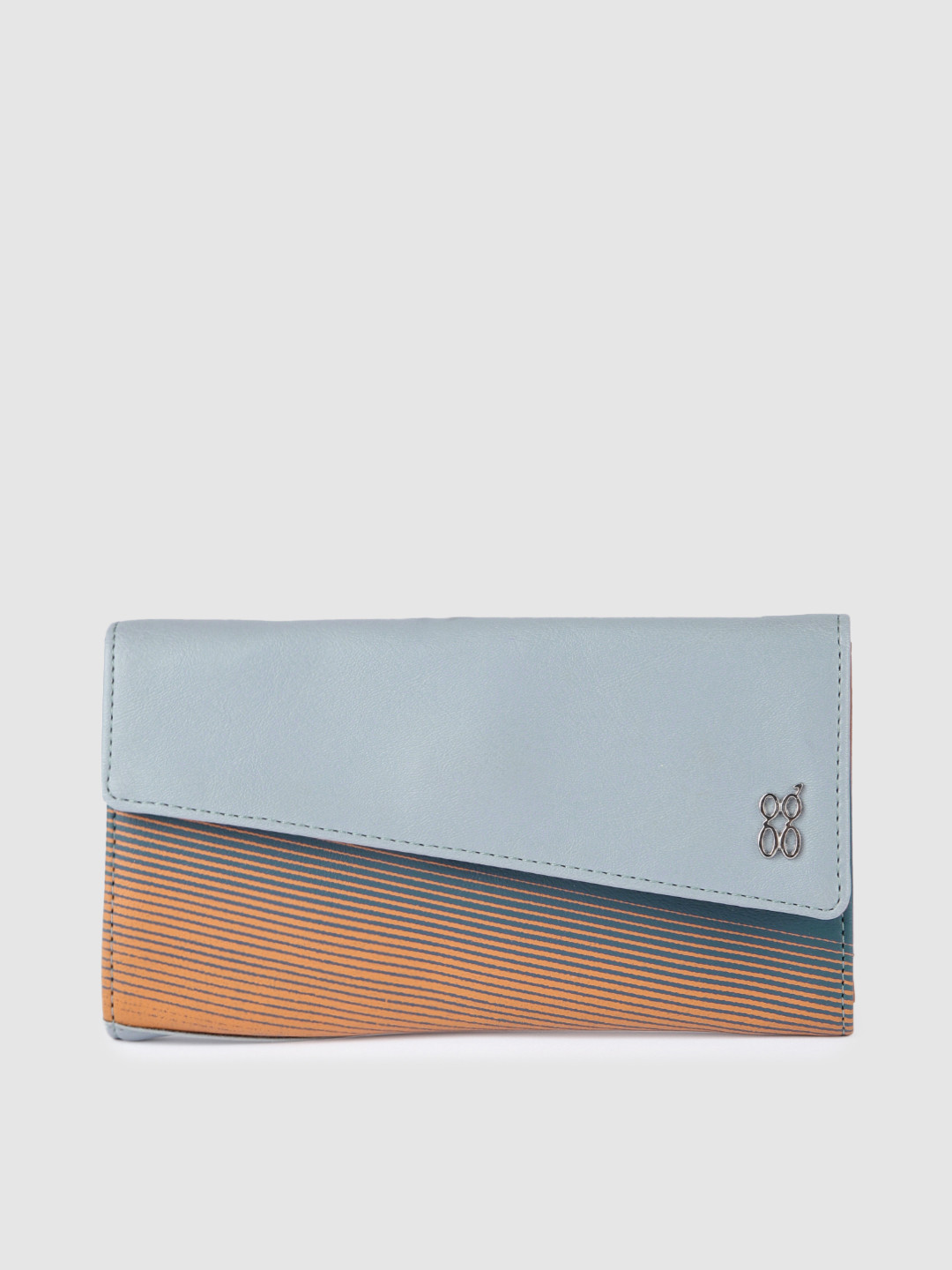 Buy Baggit Women Blue Striped Three Fold Wallet - Wallets for Women ...