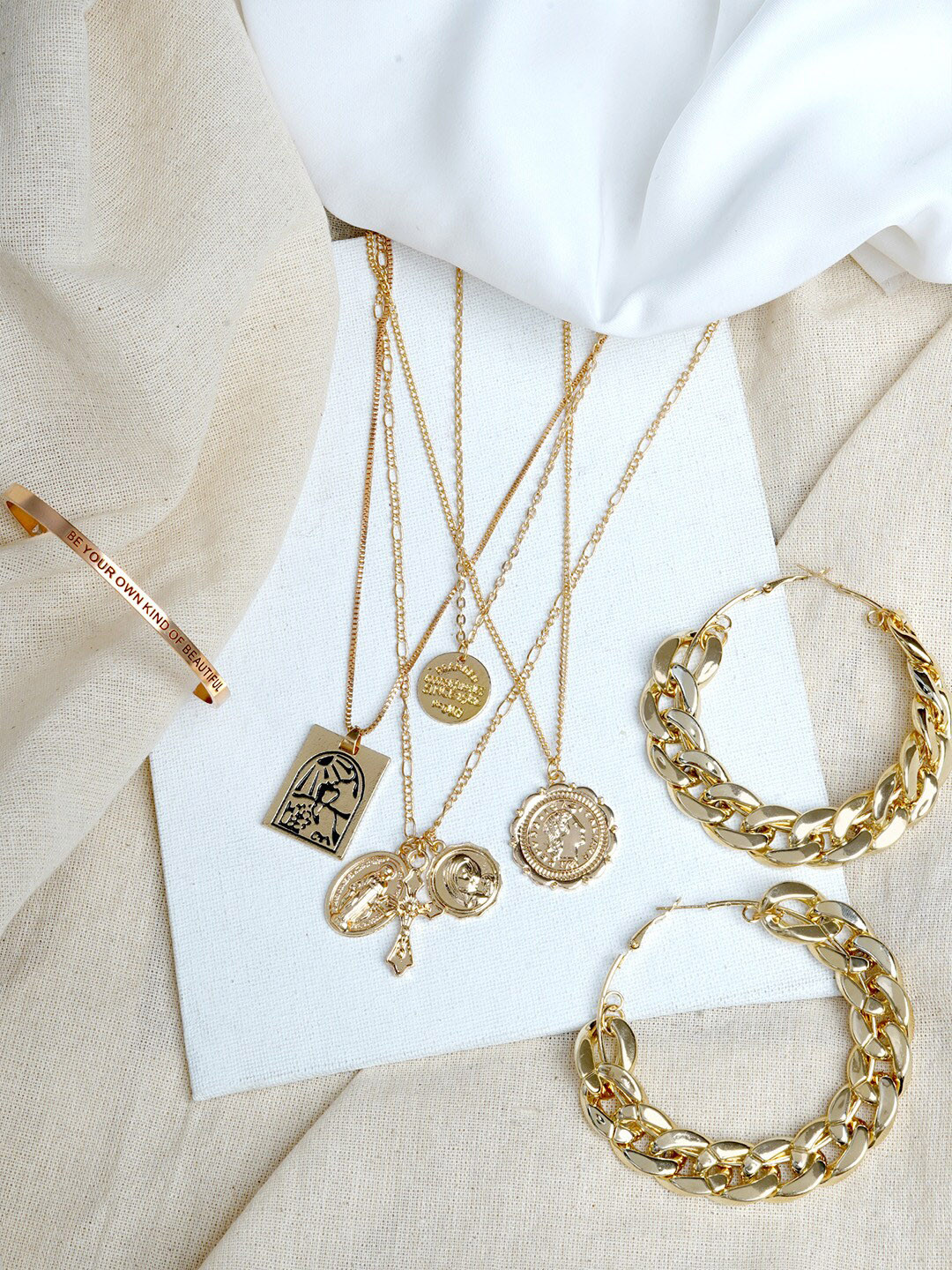 Buy JOKER & WITCH Gold Plated Layered Jewellery Set - Jewellery Set for ...