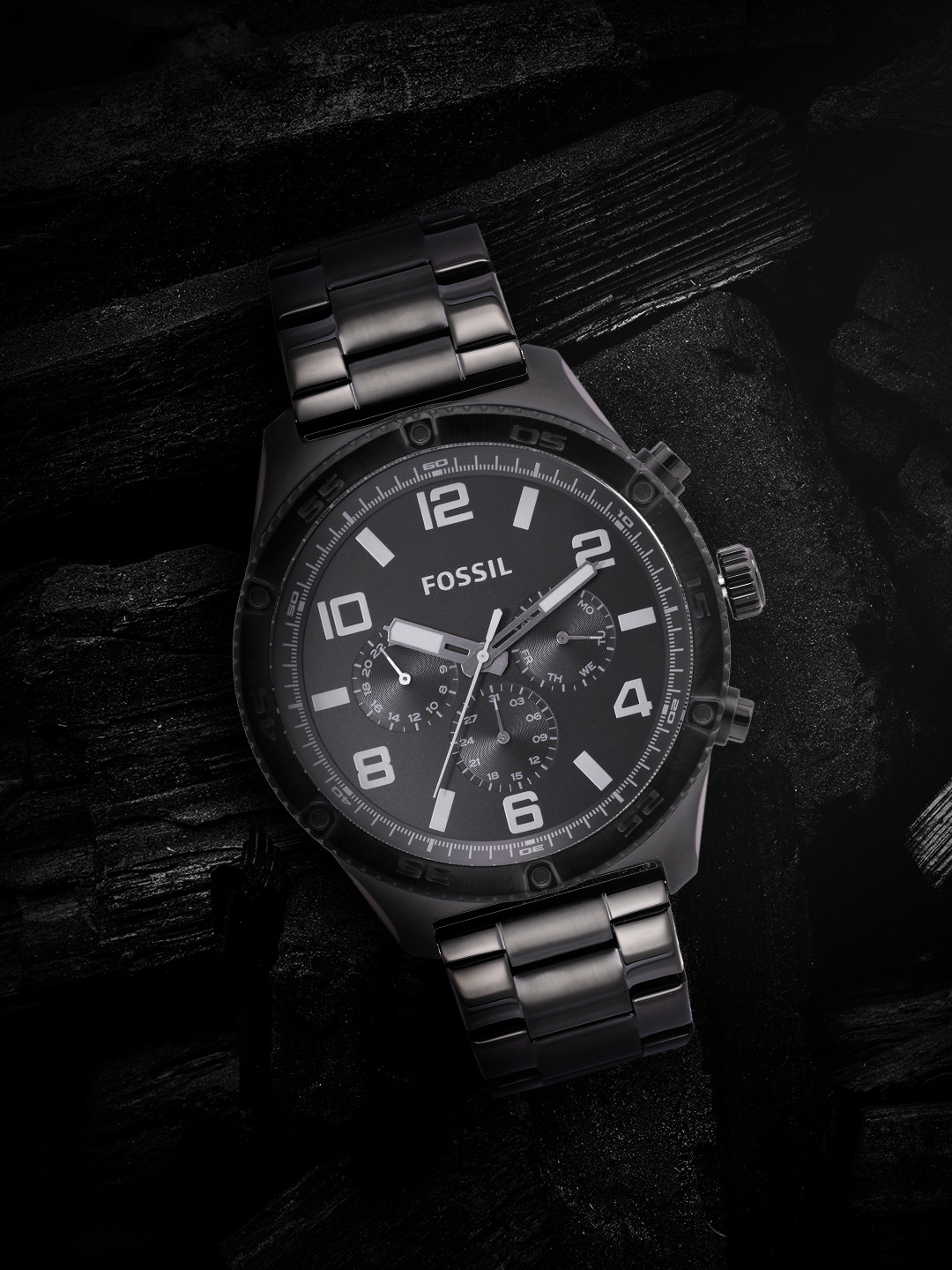 Buy Fossil Men Black Brox Analogue Watch BQ2532 - Watches for Men ...