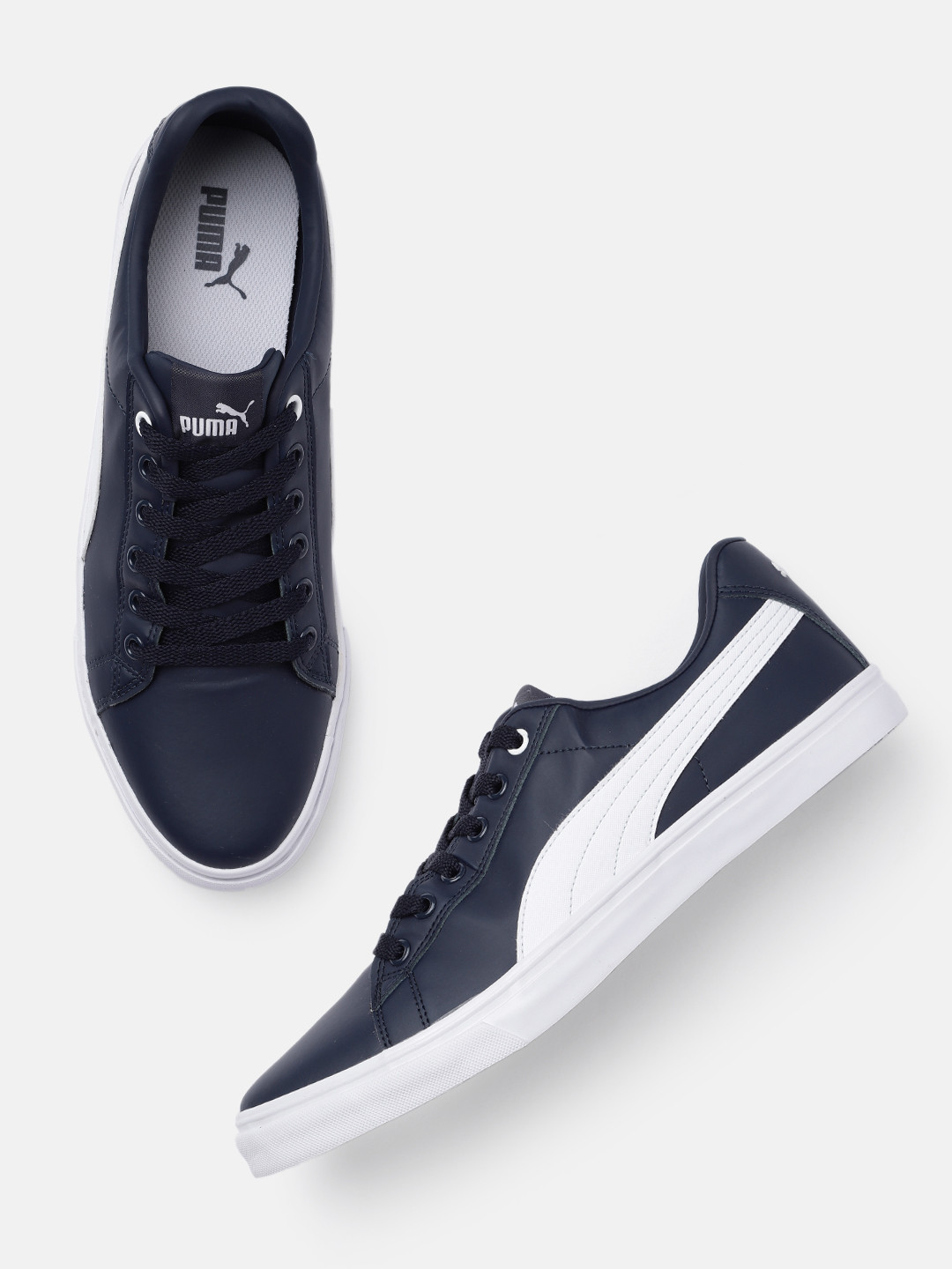 Buy Puma Unisex Navy Blue Cape Leather Sneakers - Casual Shoes for ...