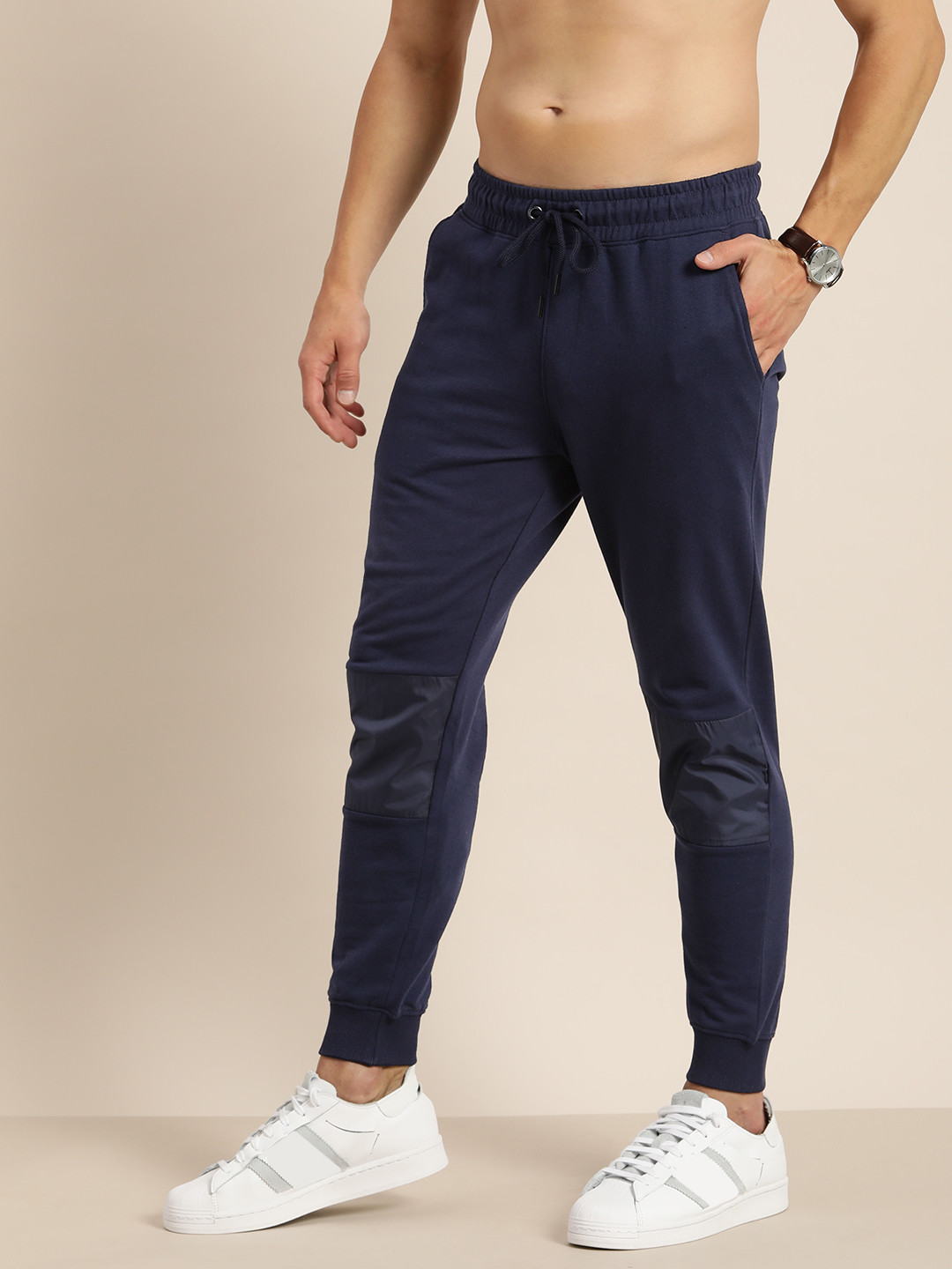 Buy Invictus Indoor Men Navy Blue Solid Joggers - Track Pants for Men ...