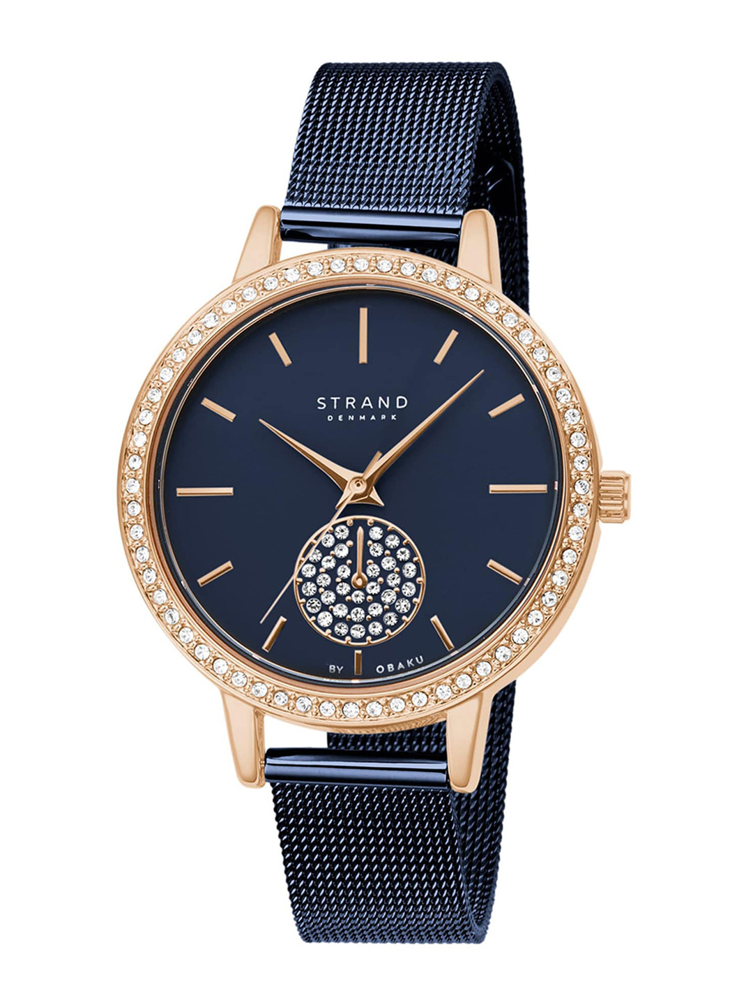 Buy STRAND BY OBAKU Women Blue Brass Dial & Blue Straps Analogue Watch ...