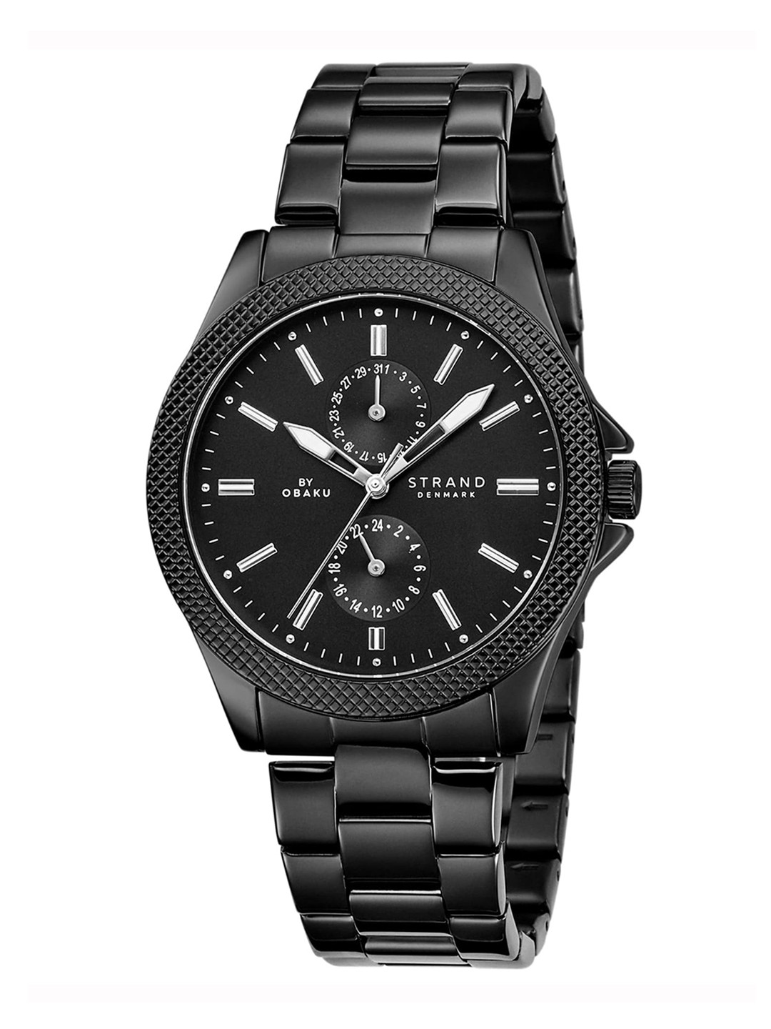 Buy STRAND BY OBAKU Men Black Brass Dial & Black Straps Analogue Watch ...