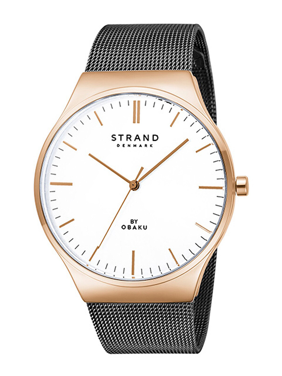 Buy STRAND BY OBAKU Women White Brass Dial & Black Straps Analogue ...
