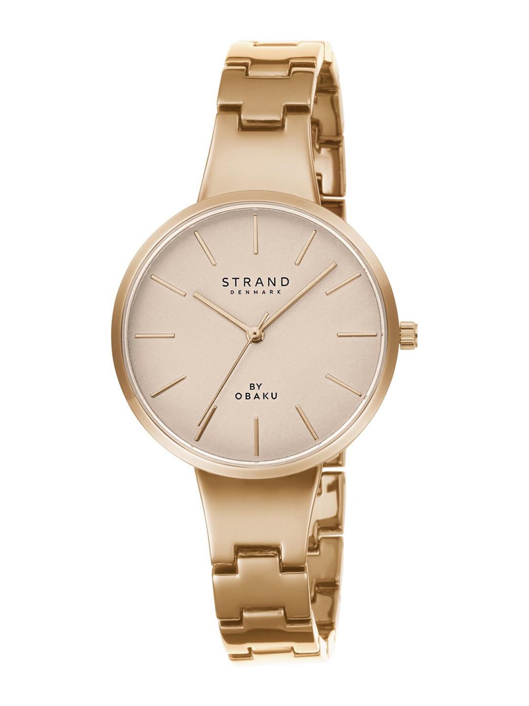 Buy STRAND BY OBAKU Women Rose Gold Toned & Rose Gold Toned Straps ...