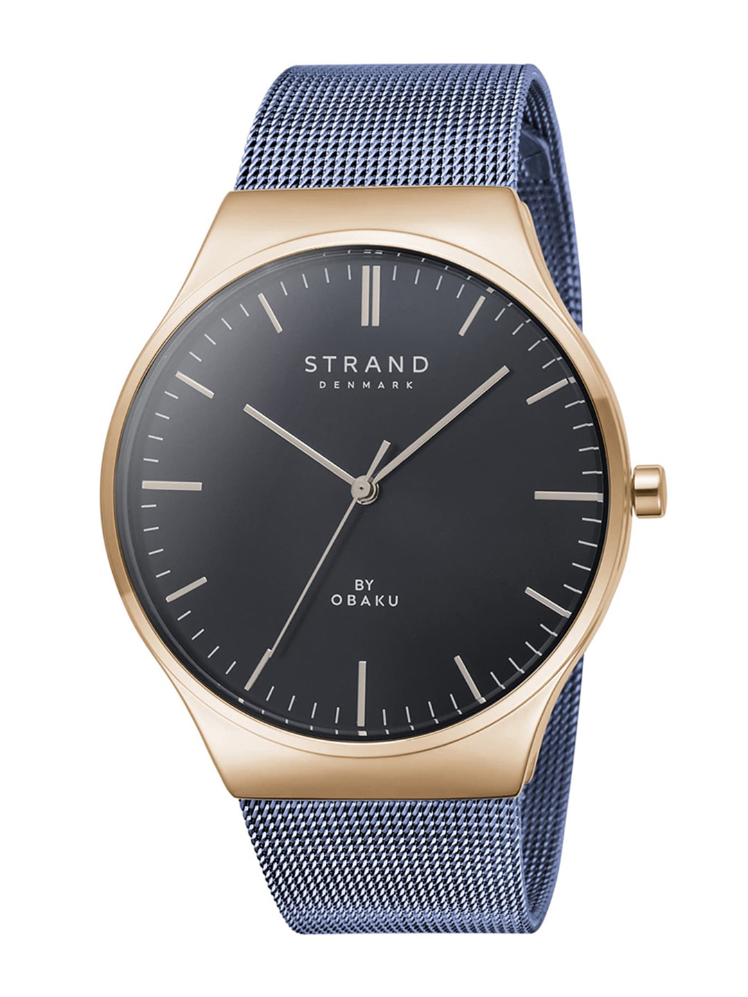 Buy STRAND BY OBAKU Men Blue Brass Dial & Blue Straps Analogue Watch ...