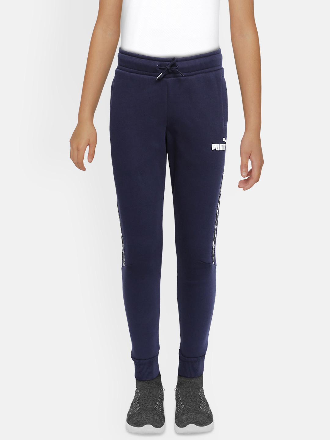 Buy Puma Boys Navy Blue Power Straight Fit Joggers - Track Pants for ...