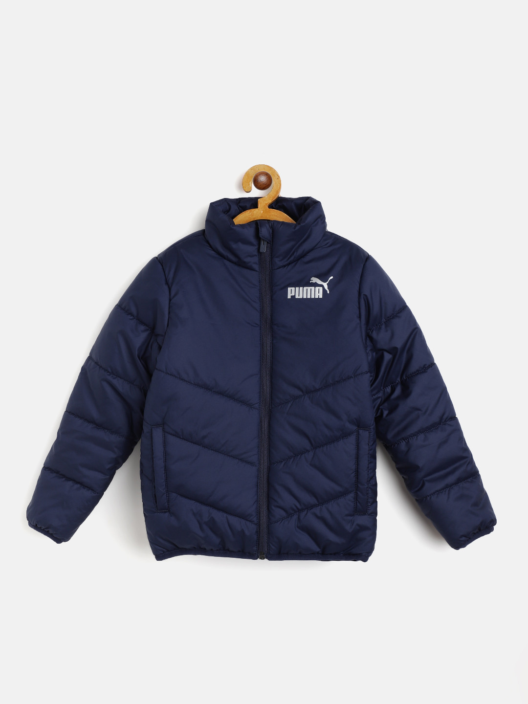 Buy Puma Boys Navy Blue Water Resistant Padded Jacket - Jackets for ...